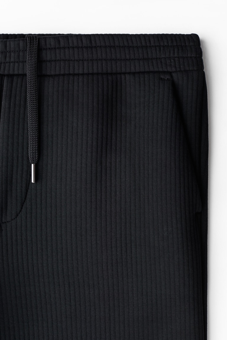 Men’s Black Regular Fit Ribbed Joggers | H&M CA