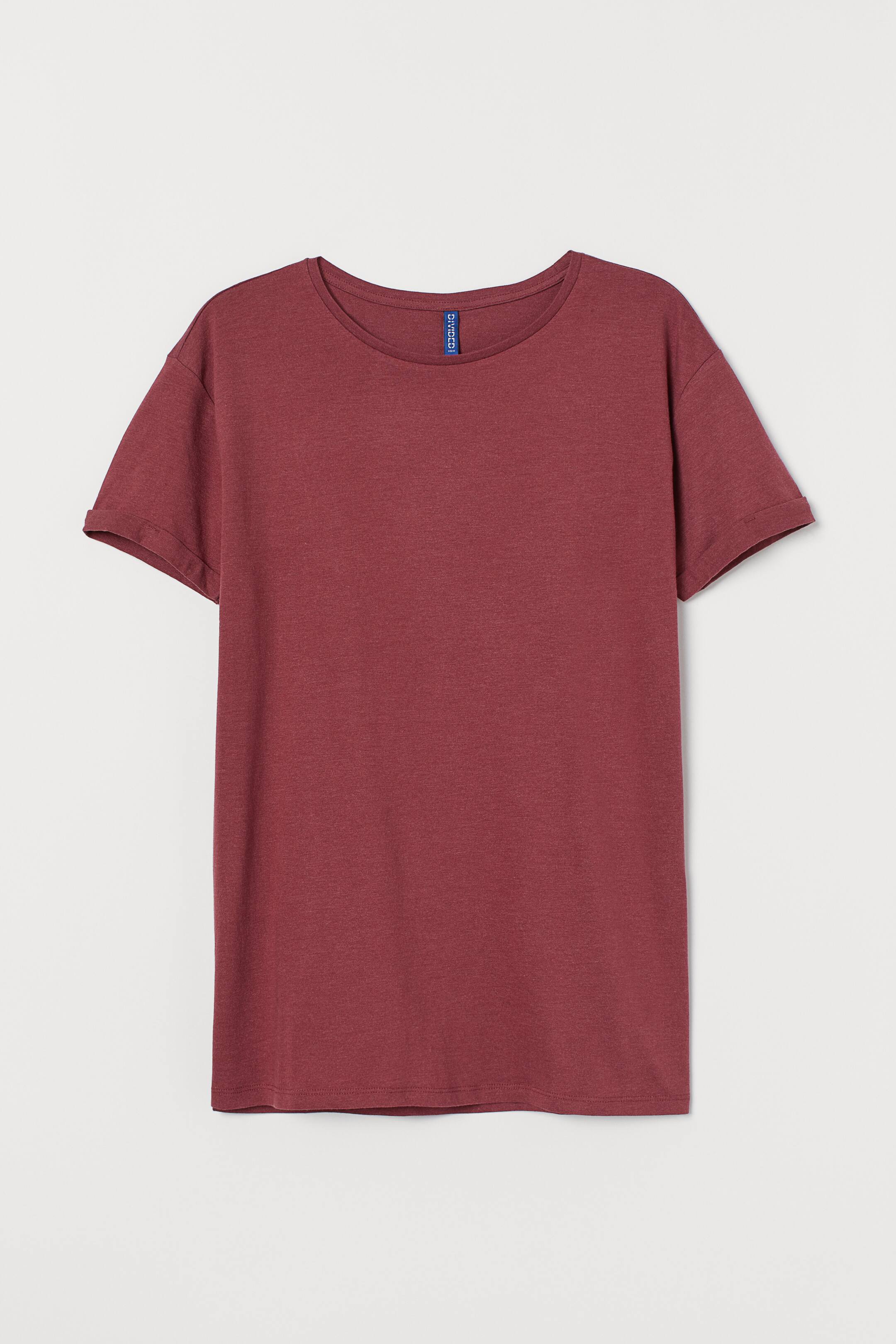 Cotton T-shirt - Rust red - Men | H&M US