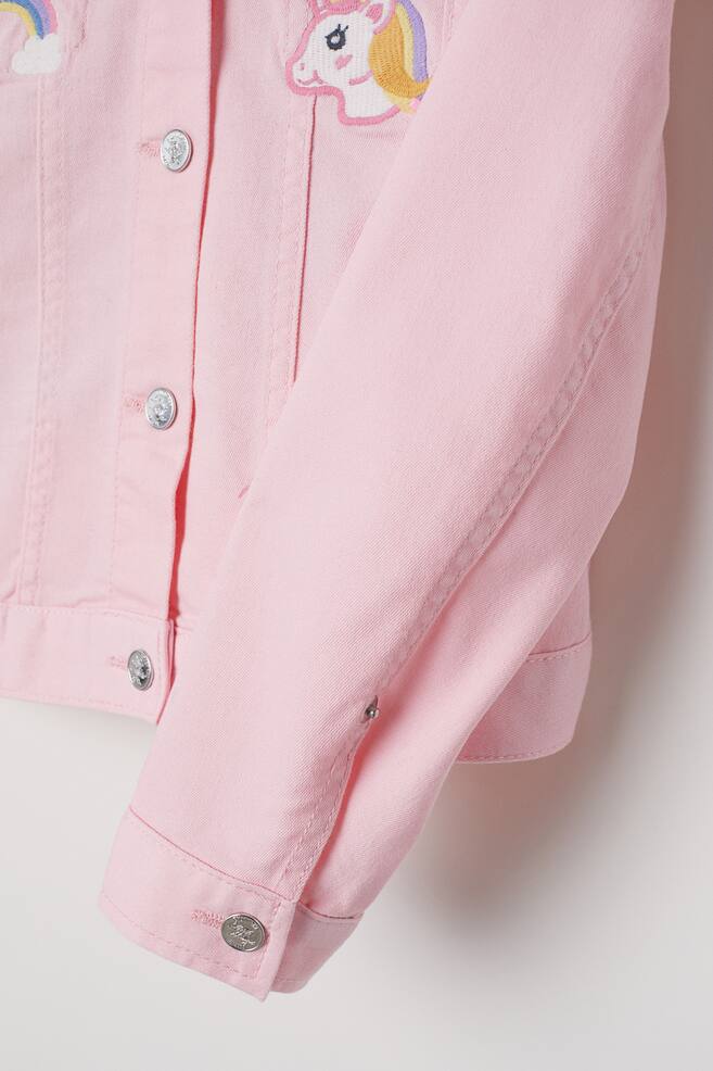 Twill Jacket with Appliqués - Light pink - Kids | H&M US