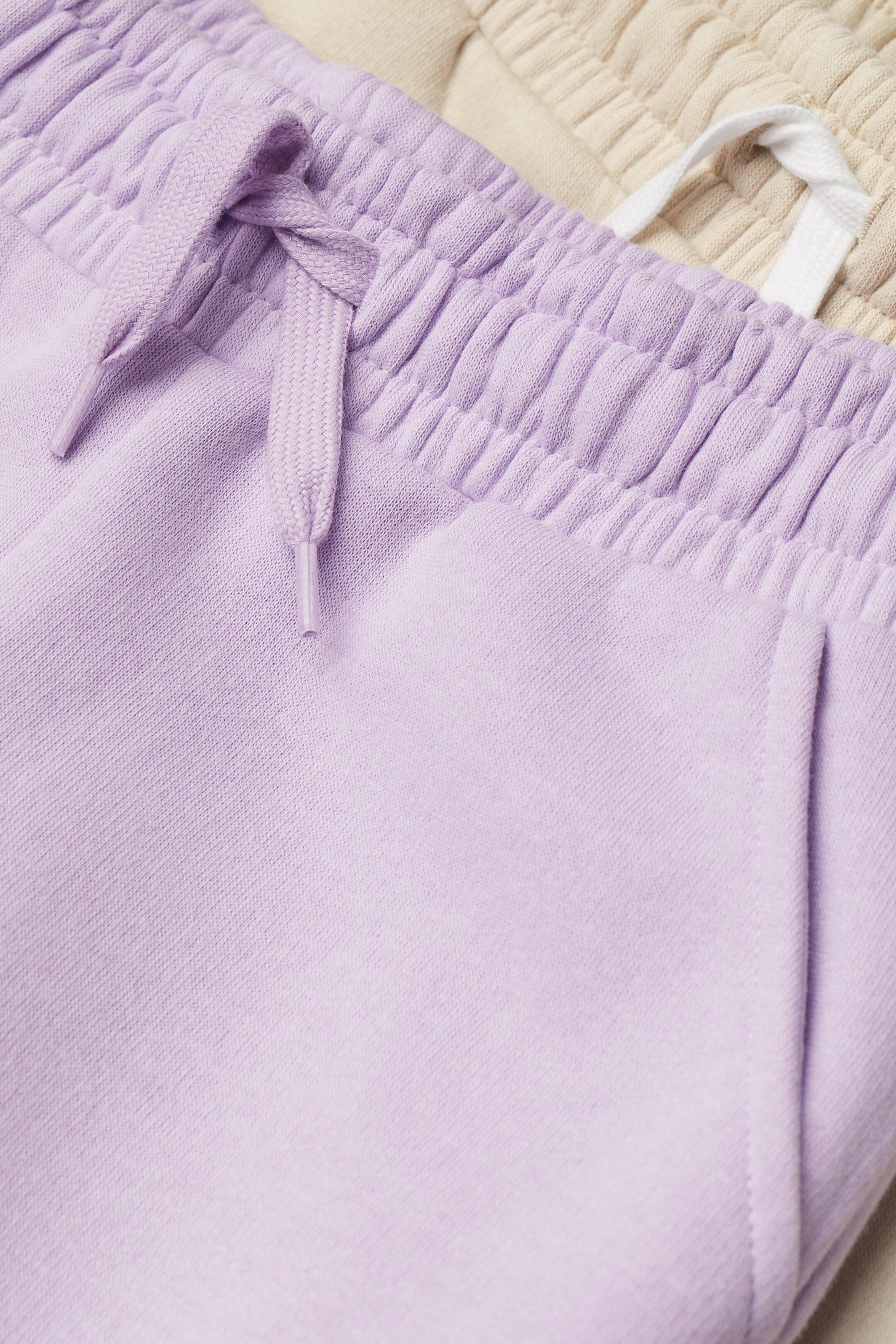 2-pack Sweatpants - Light purple/light beige - Kids | H&M CA