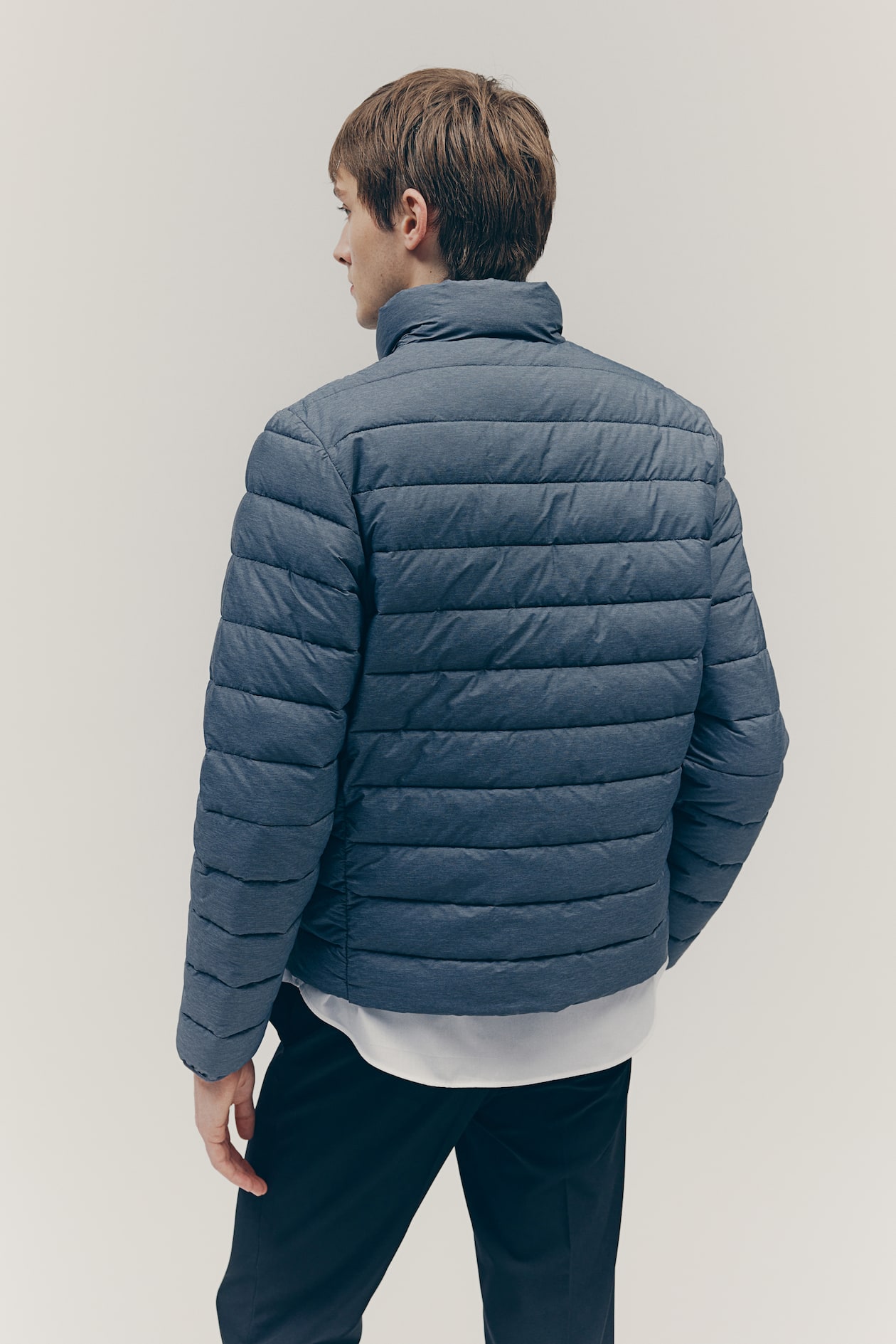 Slim-Fit Lightweight Puffer Jacket - Gray - Men | H&M US