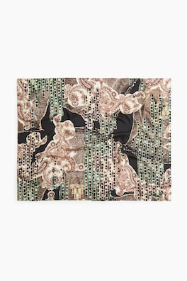 Silk-blend scarf - Brown/Patterned - Ladies | H&M GB