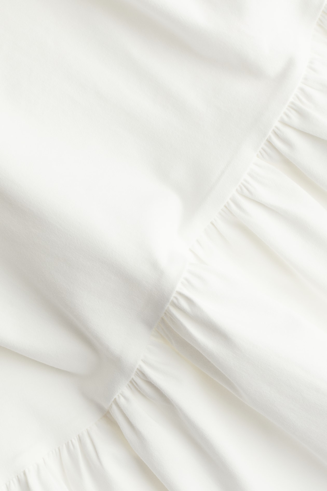 Women's White Gathered satin dress | H&M GB