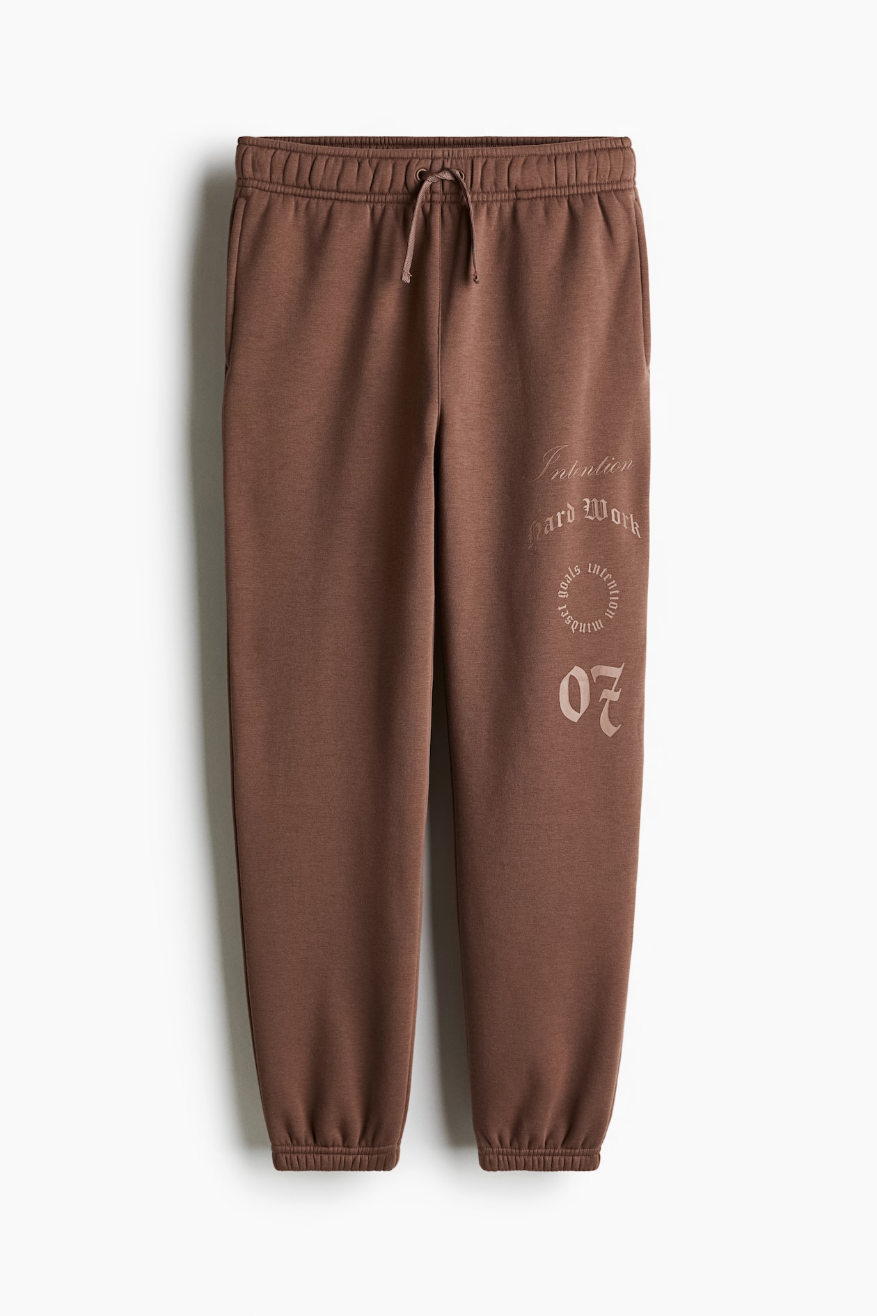 Brown/Hard Work Text-motif sweatpants for kids | H&M GB
