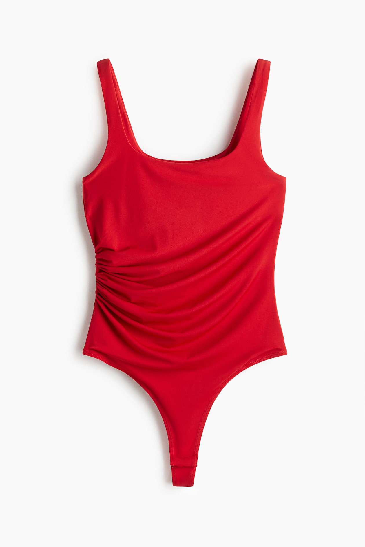 Draped Bodysuit - Bright red - Ladies | H&M US