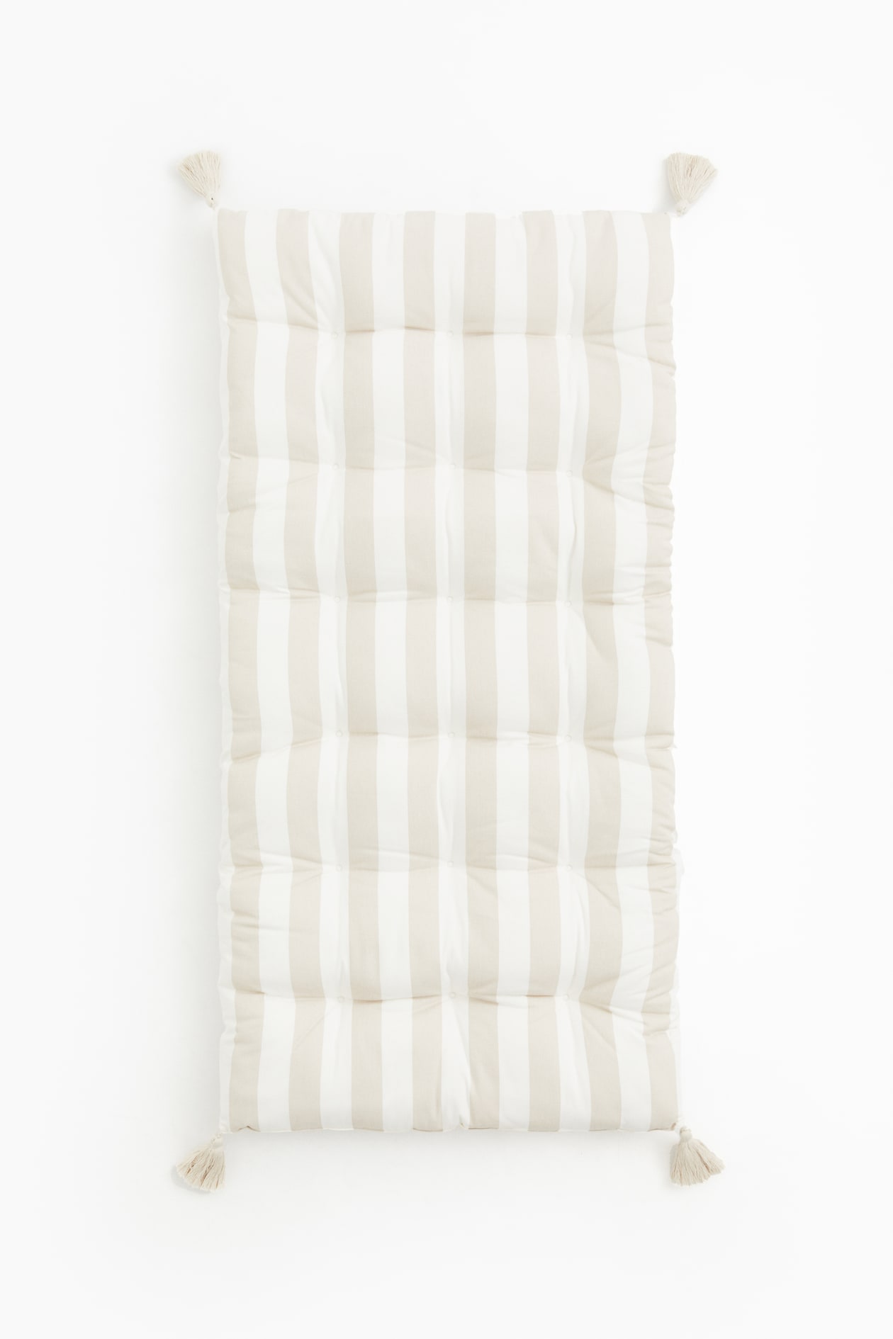 Tasseled Seat Cushion - Light beige/white - Home All | H&M US