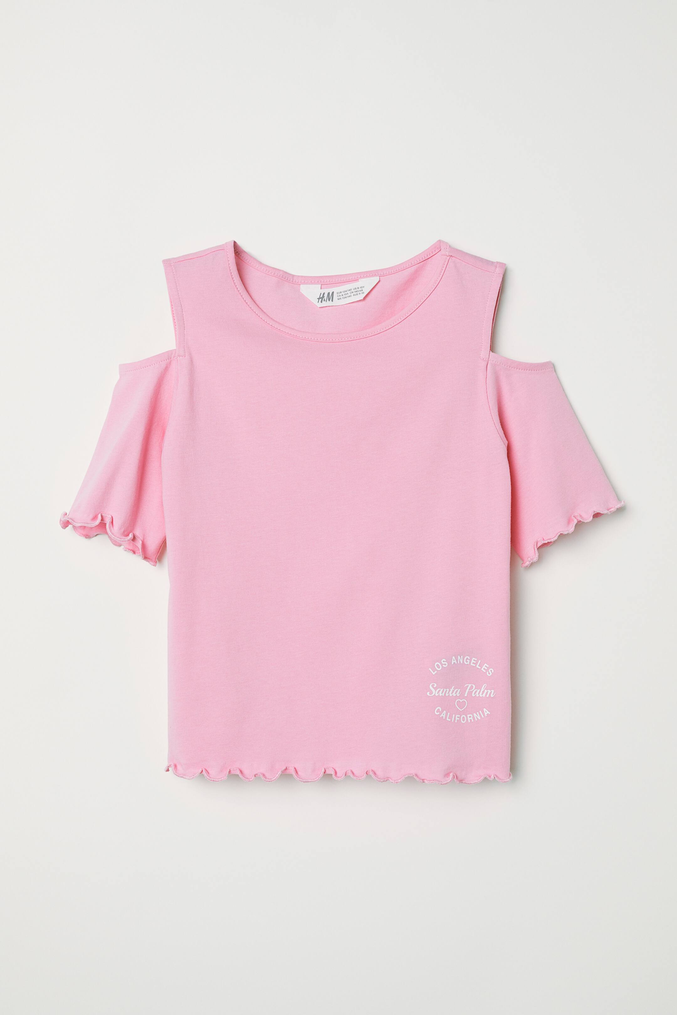 Open-shoulder Top - Pink - Kids | H&M CA