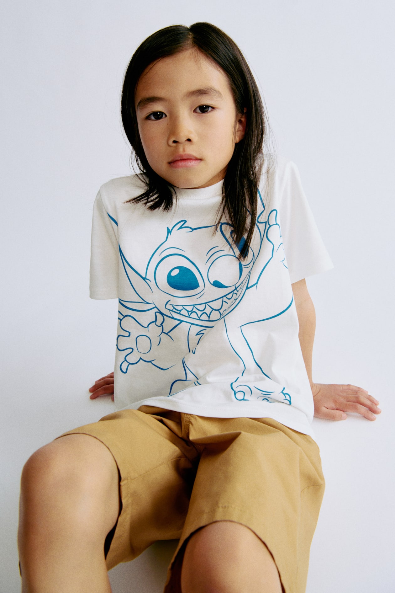 Printed cotton T-shirt - White/Lilo & Stitch - Kids | H&M GB