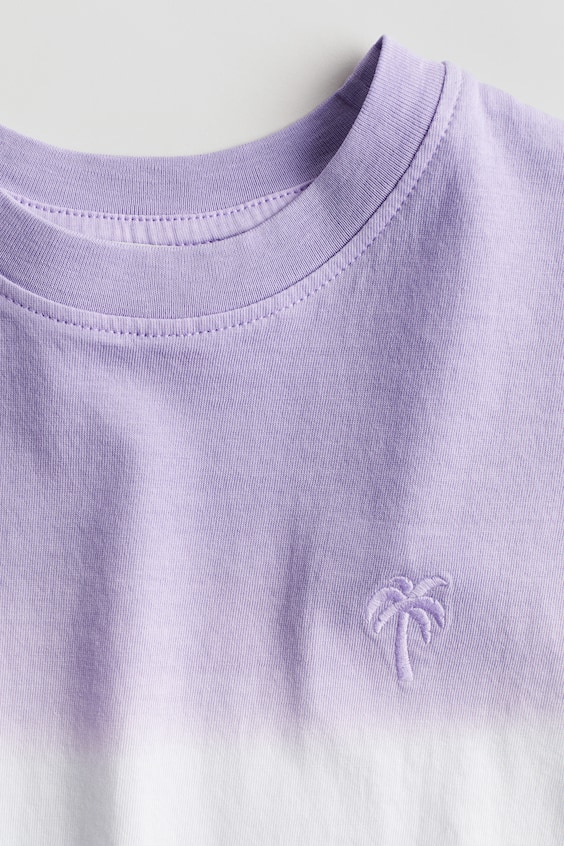 Light purple/gradient Motif-detail Cotton T-shirt for kids | H&M US