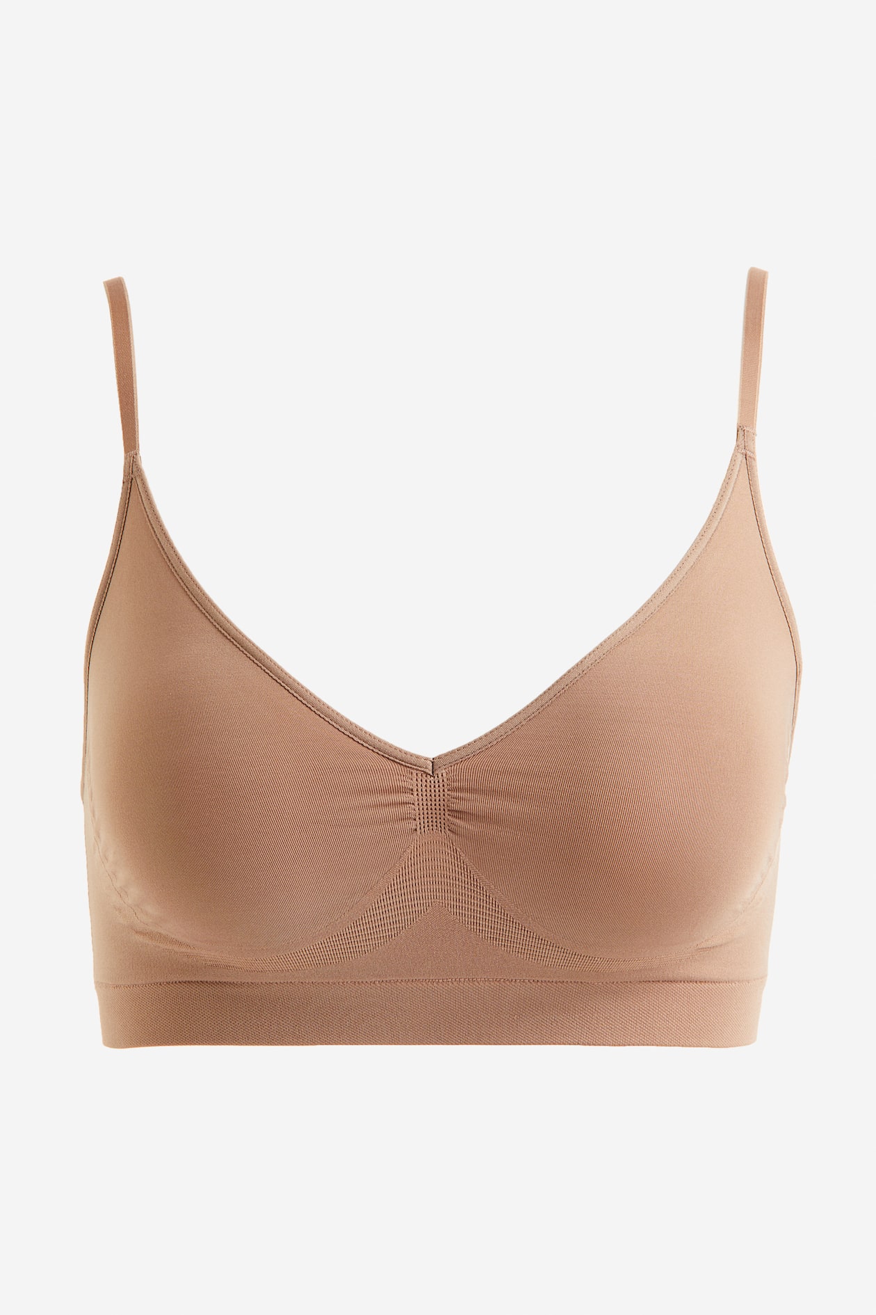 Seamless soft bra - Dark beige - Ladies | H&M GB