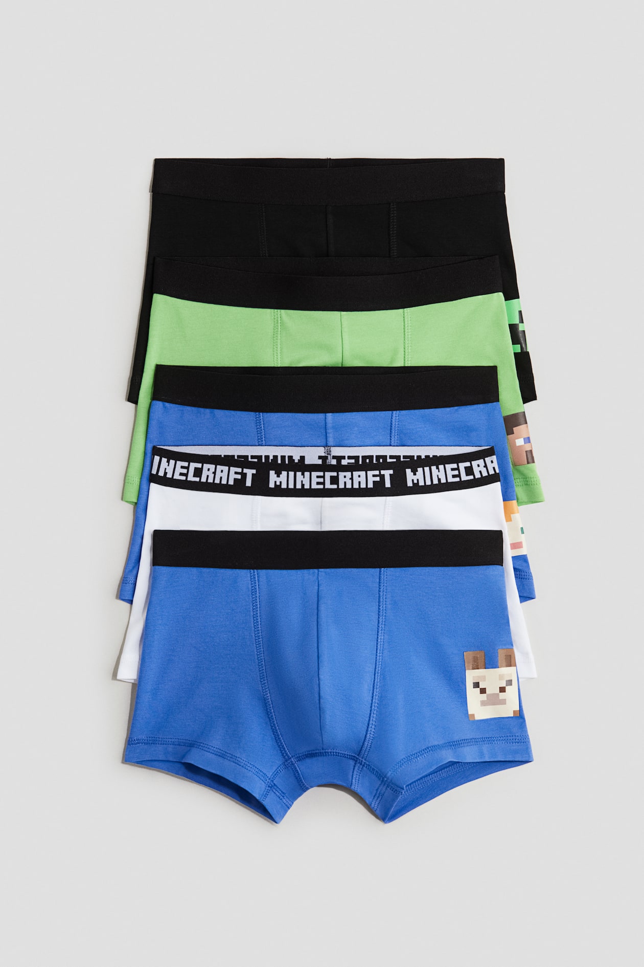 5-pack trunks - Blue/Minecraft - Kids | H&M MY