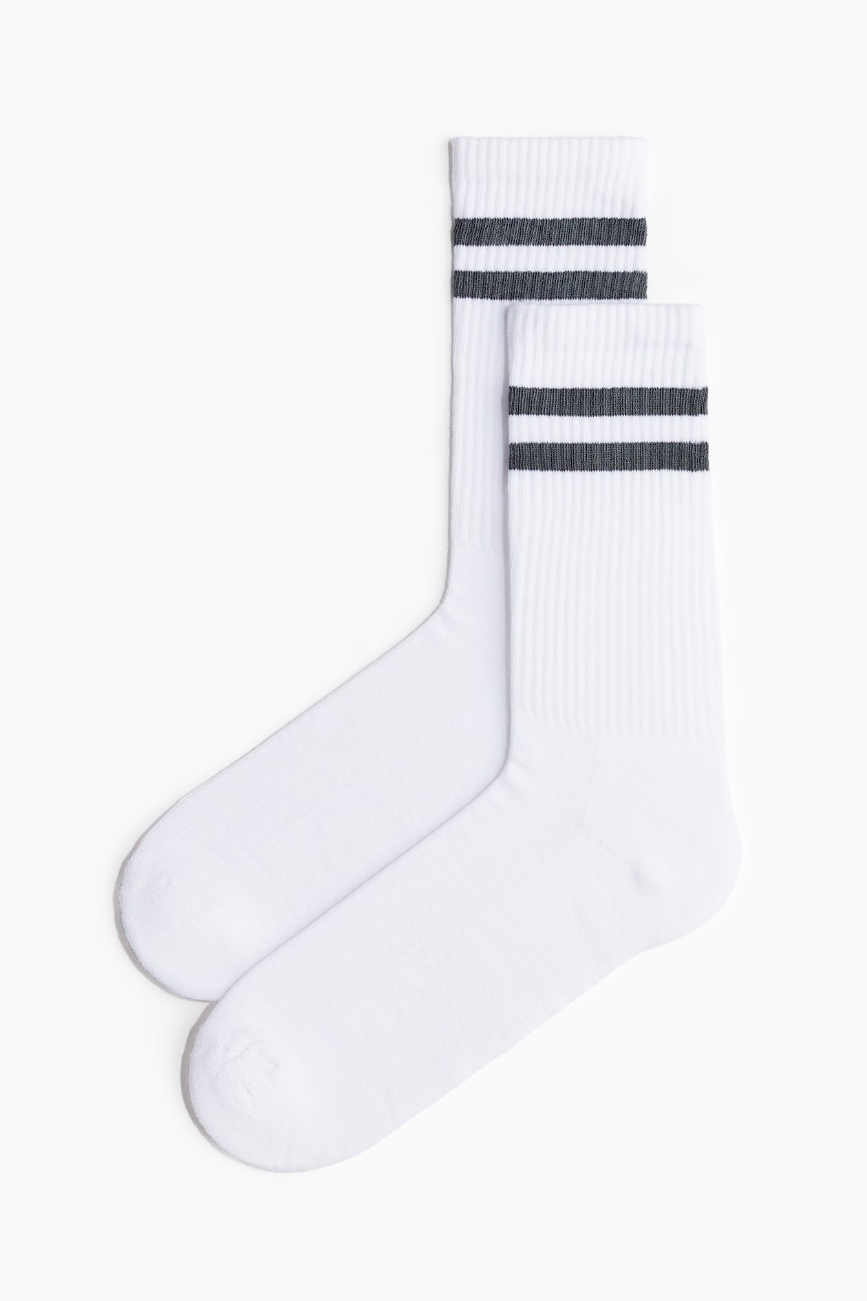 Sokken - Wit/grijs gestreept - HEREN | H&M NL