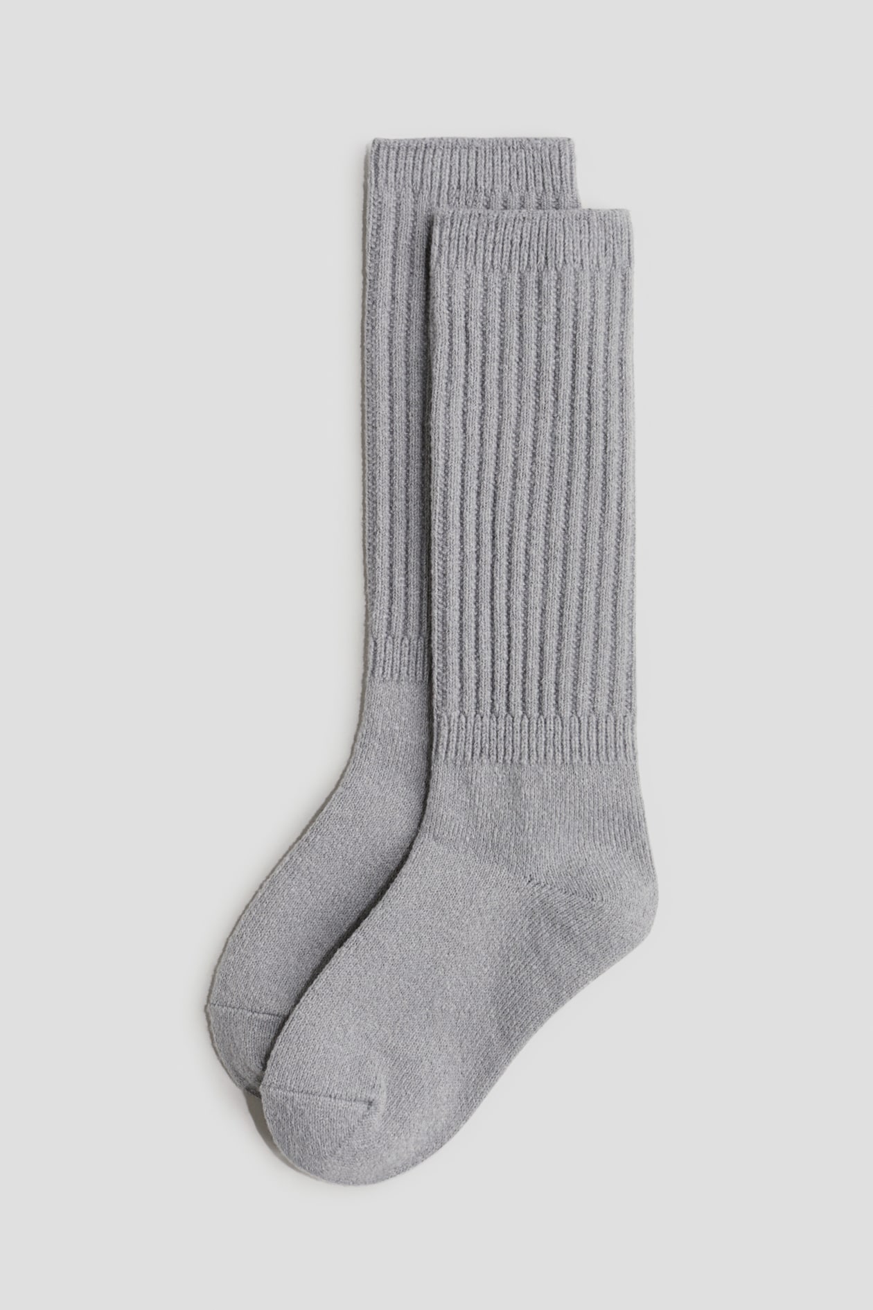 Chunky stickade strumpor - Grå - BARN | H&M SE