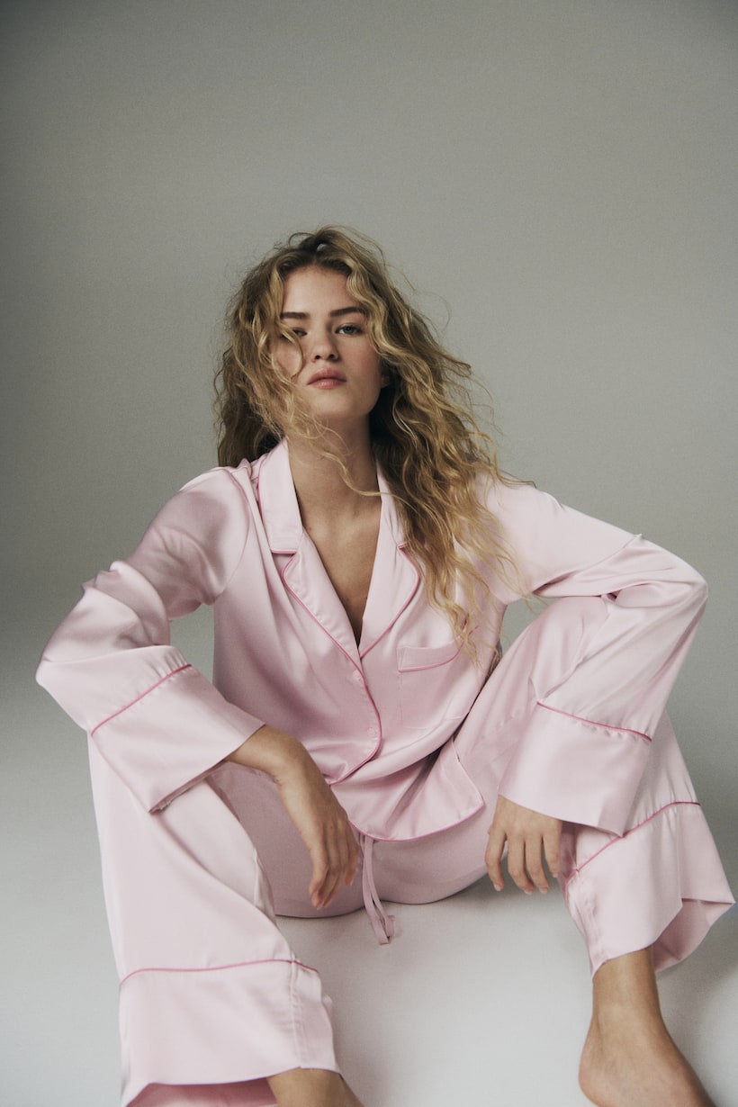 Women's Light pink Satin Pajamas | H&M US