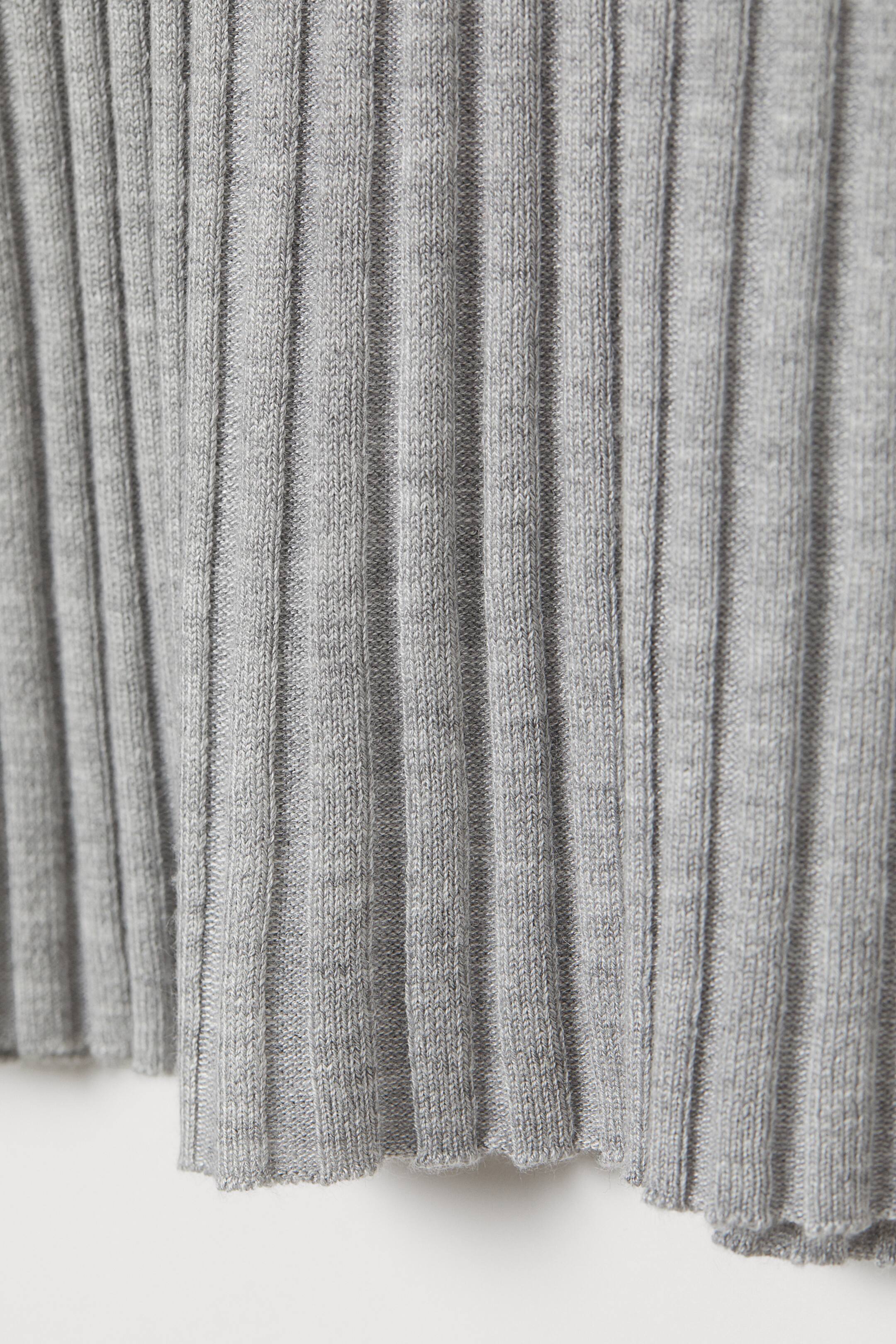 Rib-knit Skirt - Light gray melange - Ladies | H&M CA