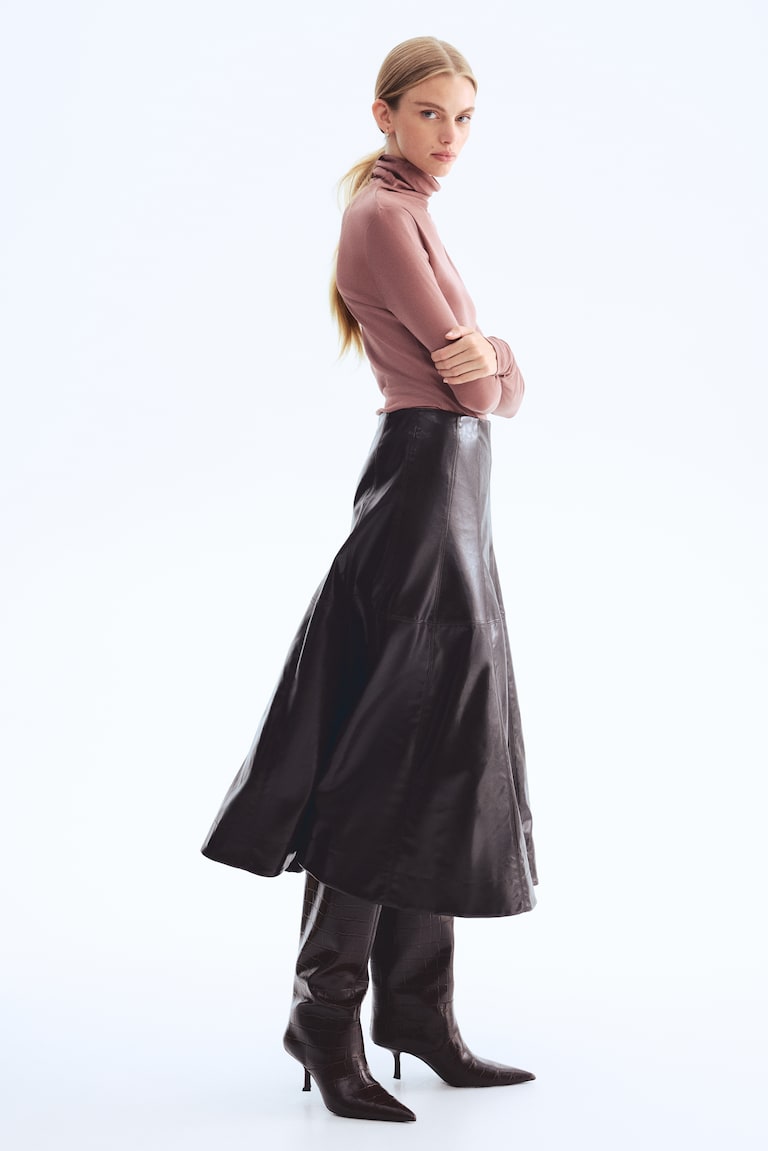 Women's Old rose Pima cotton turtleneck top | H&M MY