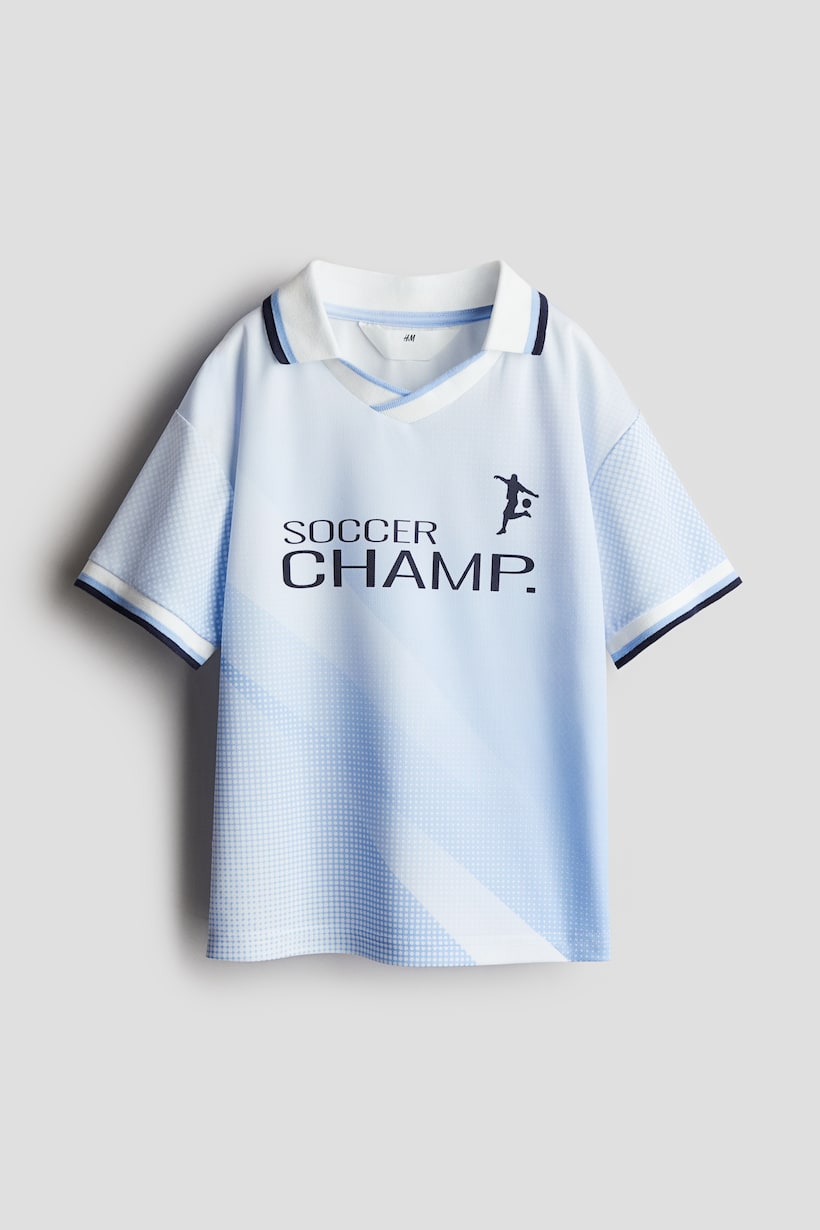 Light blue/Soccer champ Collared football shirt for kids | H&M GB