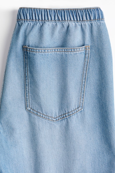 Denim Drawstring Pants - Light denim blue - Ladies | H&M US