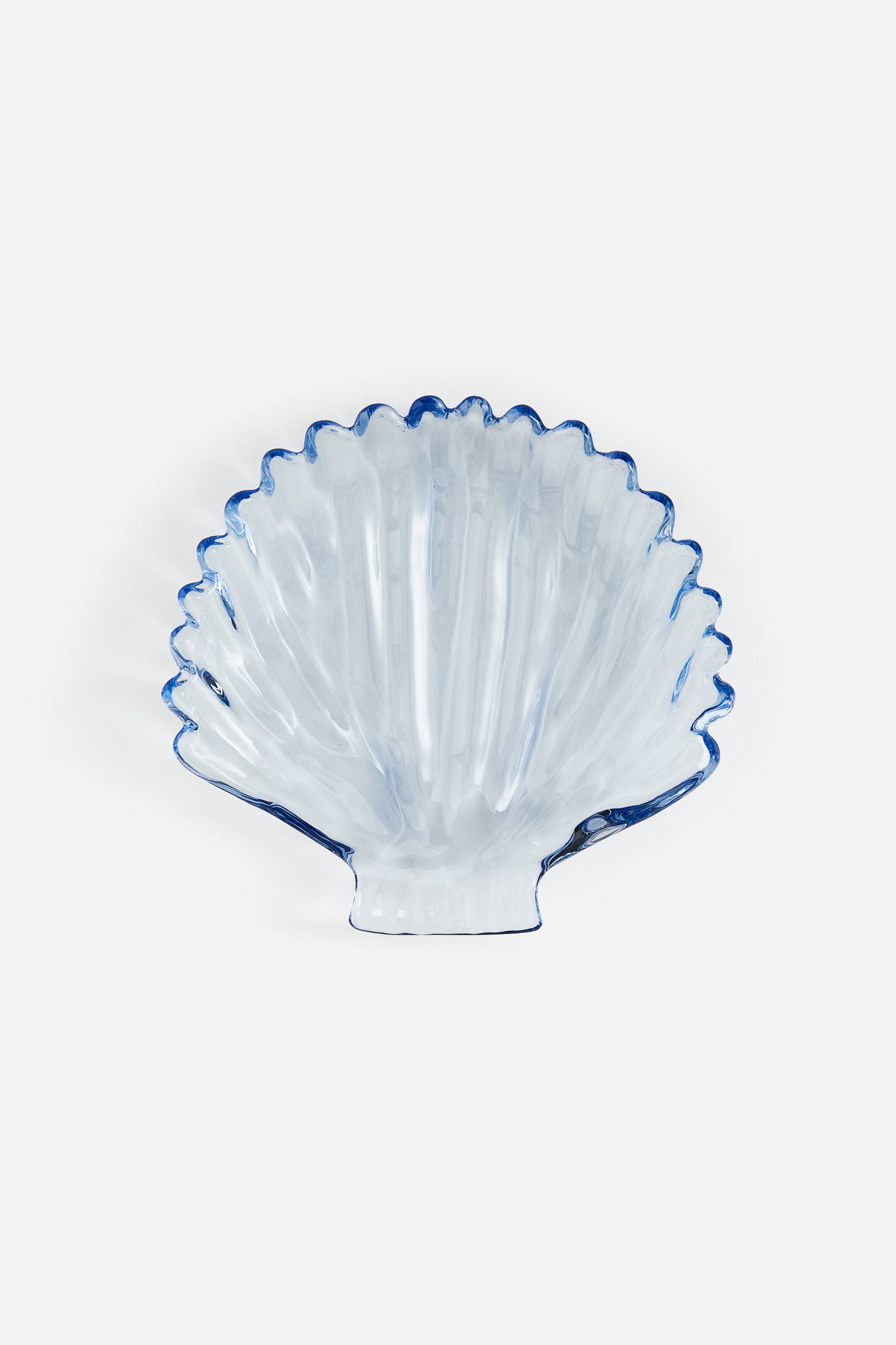 Small Shell-shaped Glass Dish - Blue - Home All | H&M CA