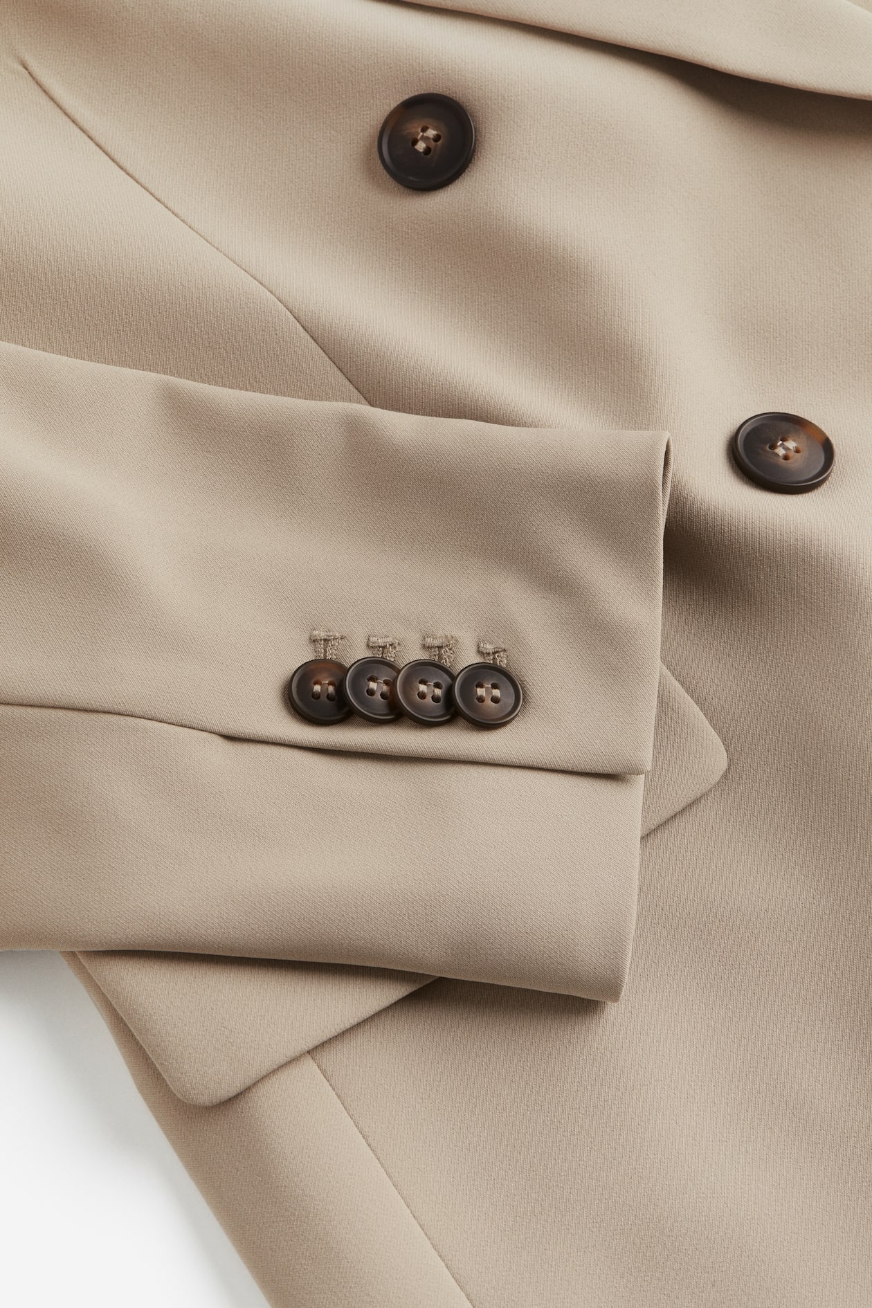 Double-breasted Jacket - Beige - Ladies | H&M US