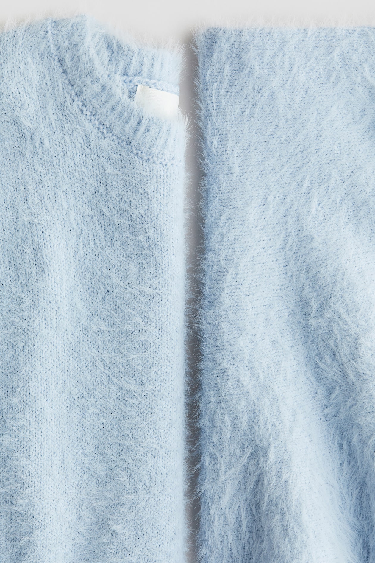 2-piece fluffy knit set - Light blue - Kids | H&M GB