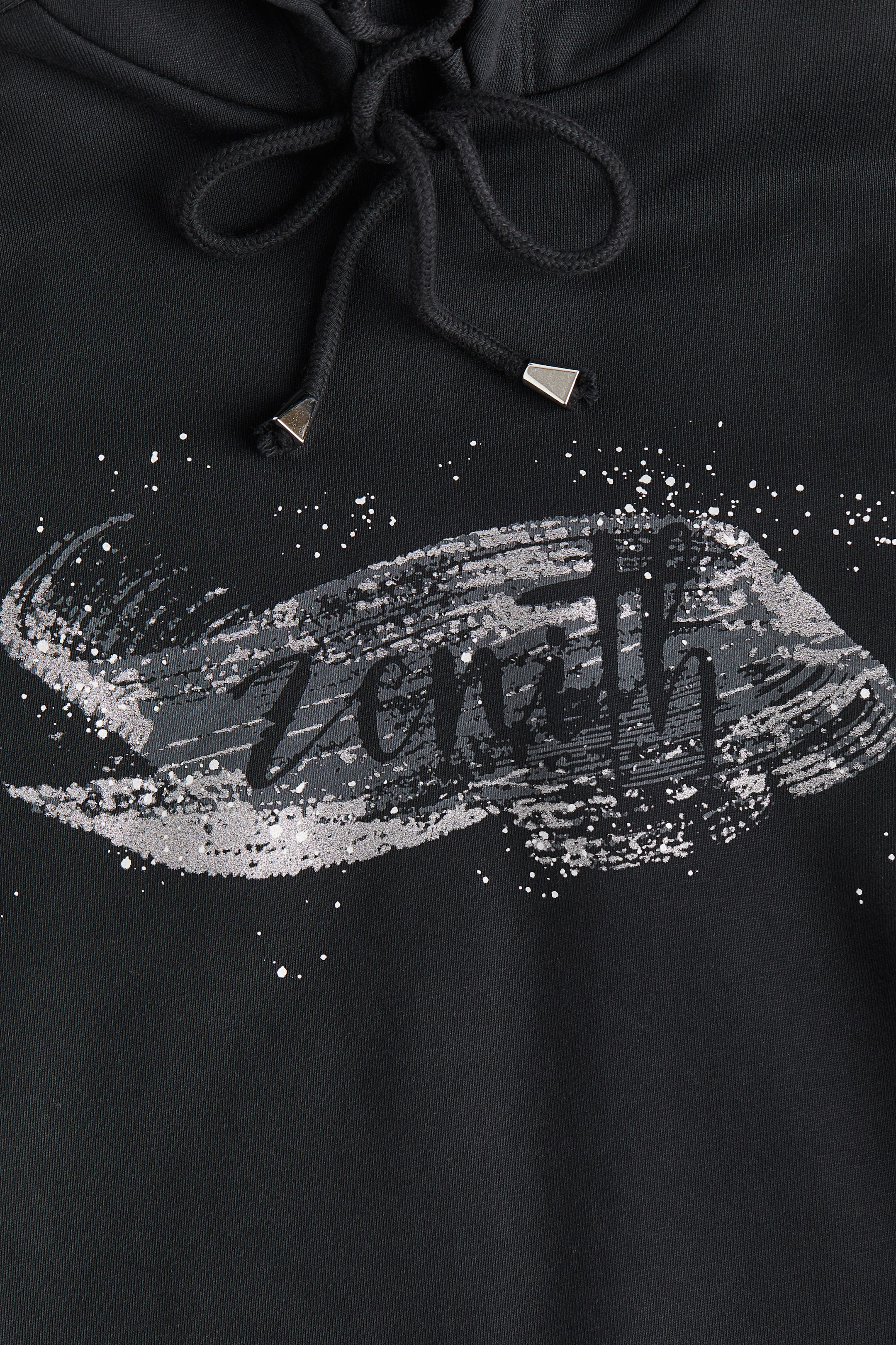 오버사이즈 코튼 후드티 - 블랙/Zenith - 여성 | H&M KR