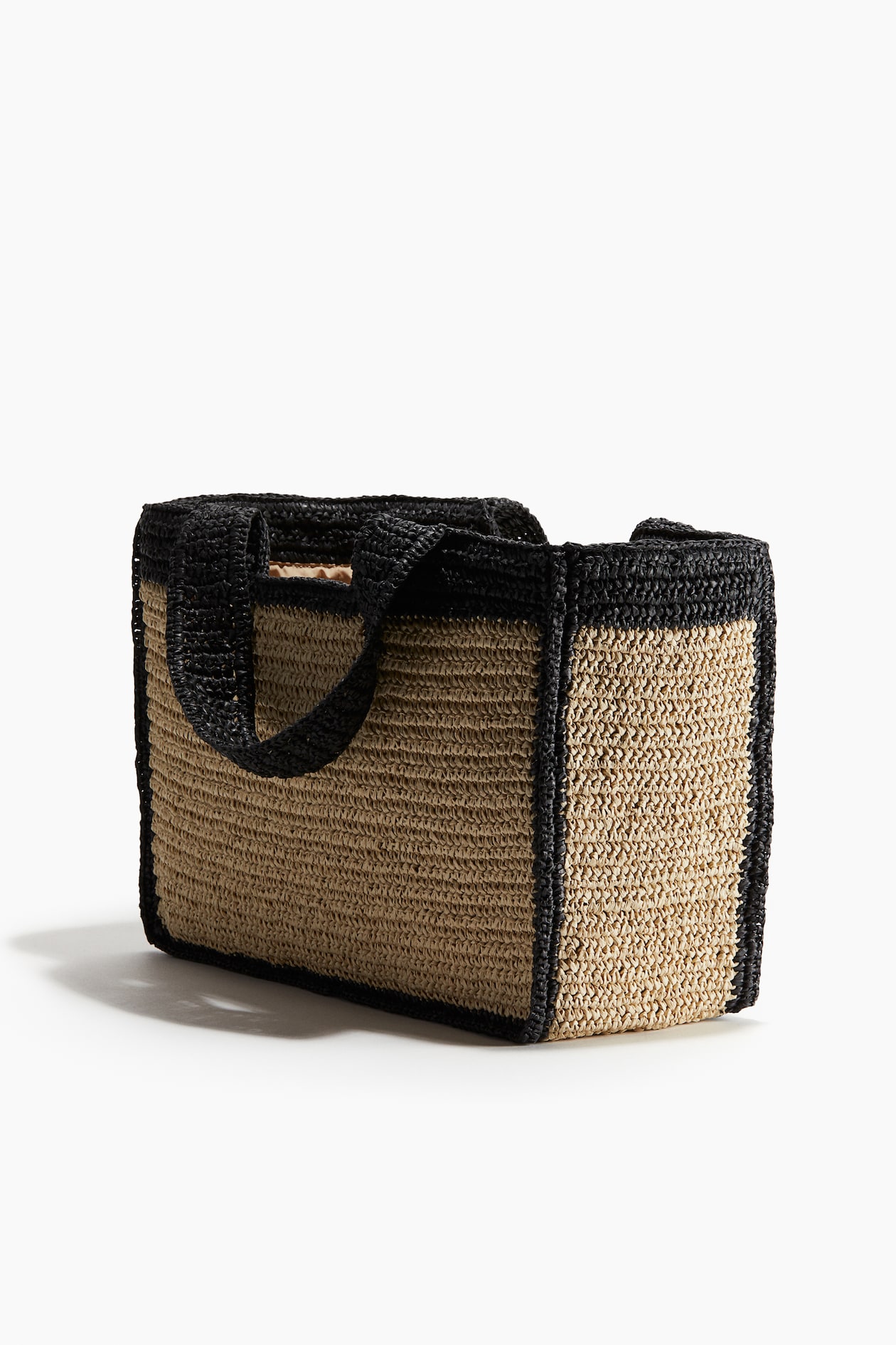 Straw Shopper - Beige/black - Ladies | H&M US