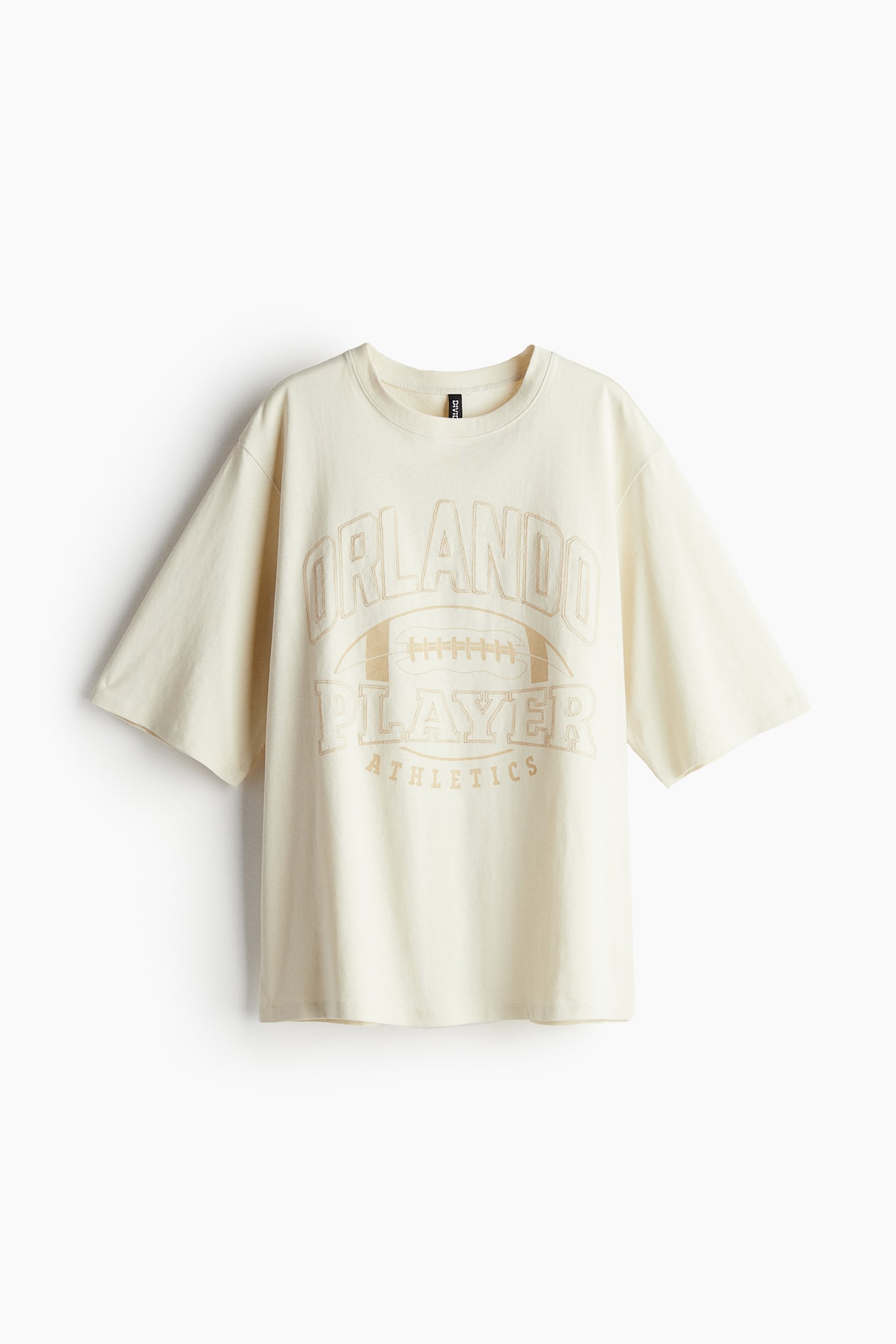 Oversized T-shirt - Light beige/Orlando - Ladies | H&M US