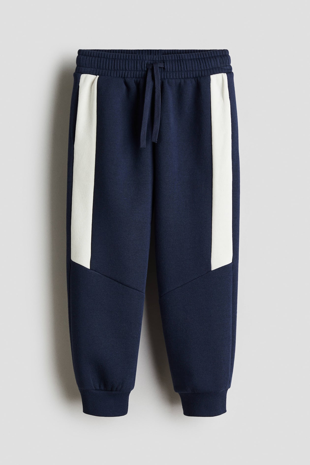 Navy blue/white Color-Block Joggers for kids | H&M US