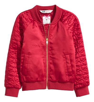 Padded Bomber Jacket - Red - Kids | H&M US