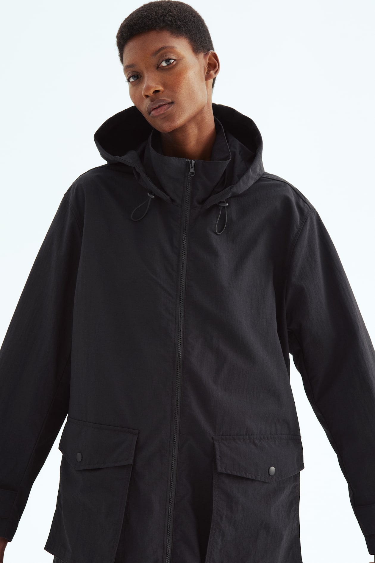 Women's Black MAMA Before & After Babywearing rain coat | H&M GB