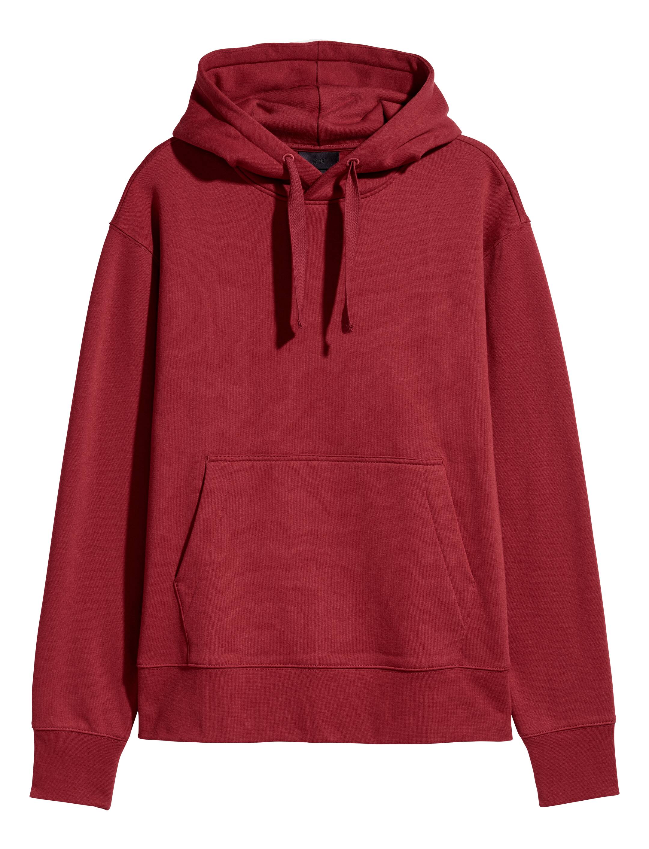 Oversized hettegenser - Langt erme - Mørk rød - HERRE | H&M NO