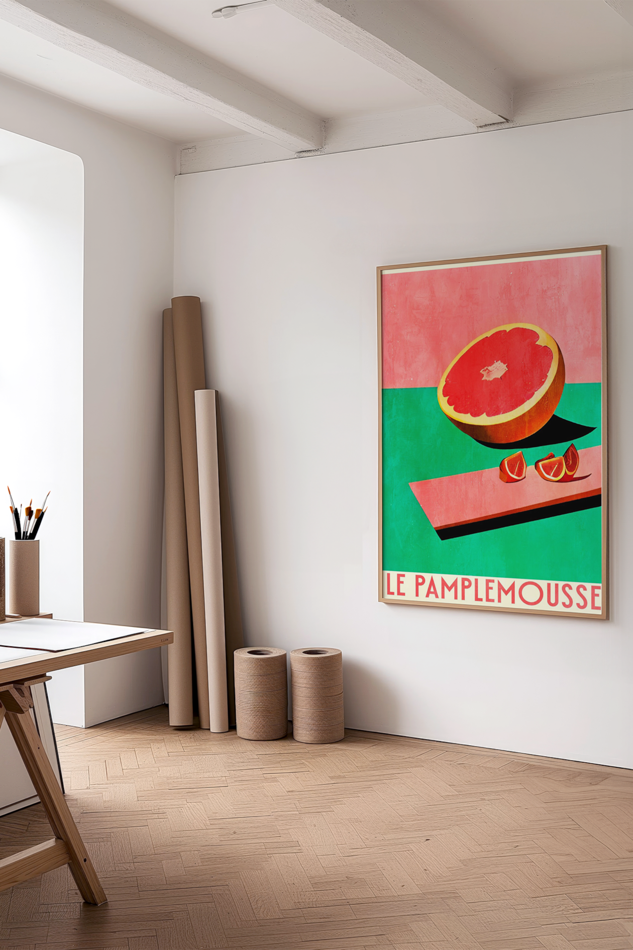 Bo Anderson - Le Pamlemousse - Rosa / Verde - Poster & Frame - HOME | H ...