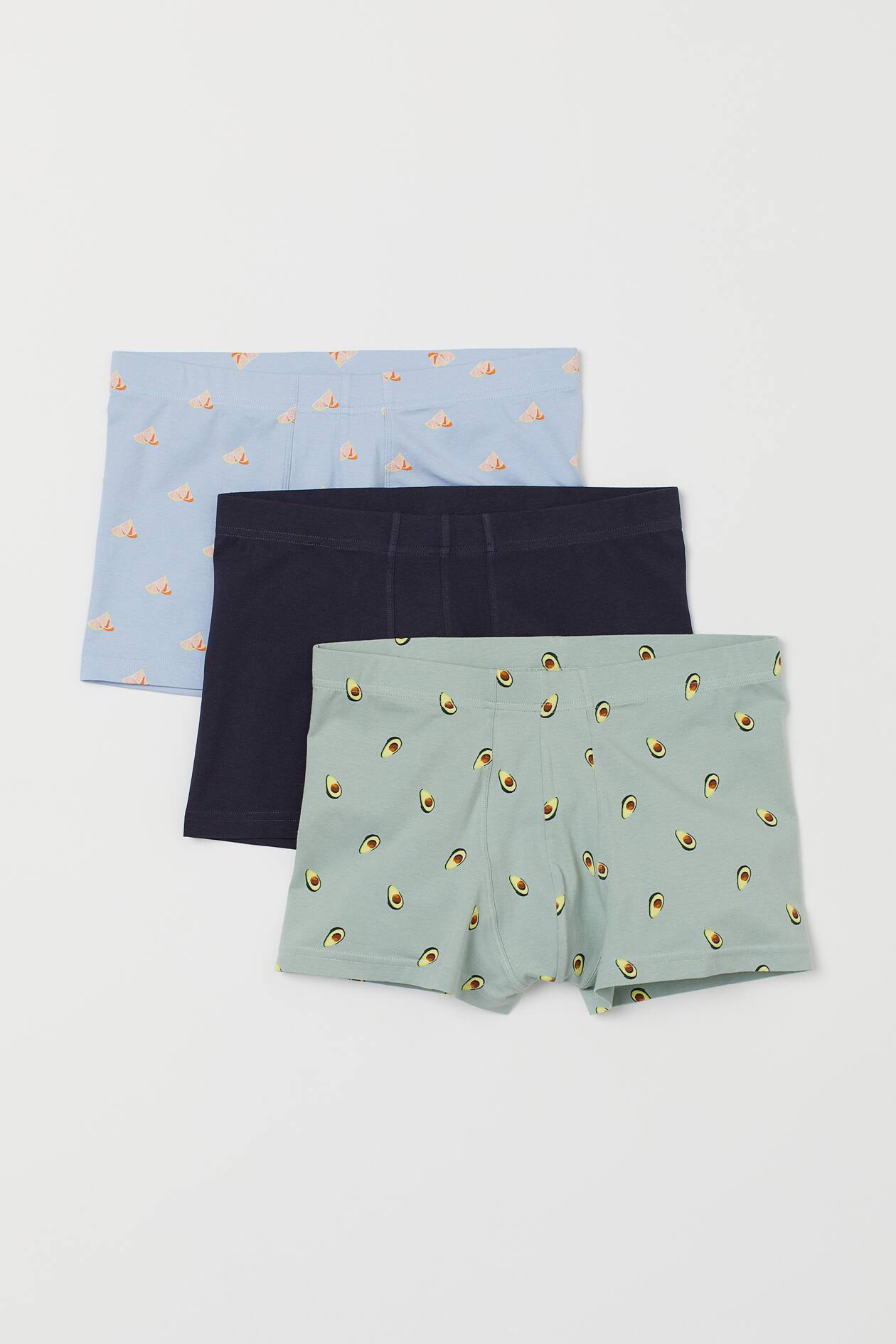 3-pack Short Cotton Boxer Shorts - Light green/avocados - Men | H&M CA
