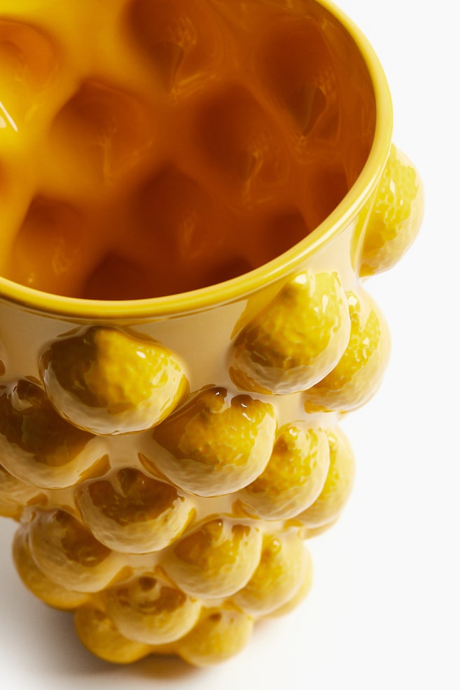 Large Stoneware Vase - Yellow - Home All | H&M US