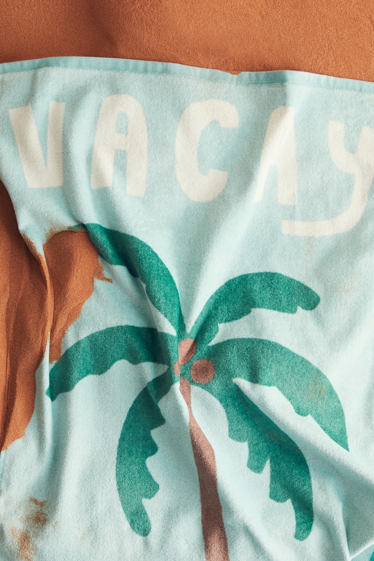 Turquoise/Vacay Today Patterned Bath Towel at H&M Home | H&M US