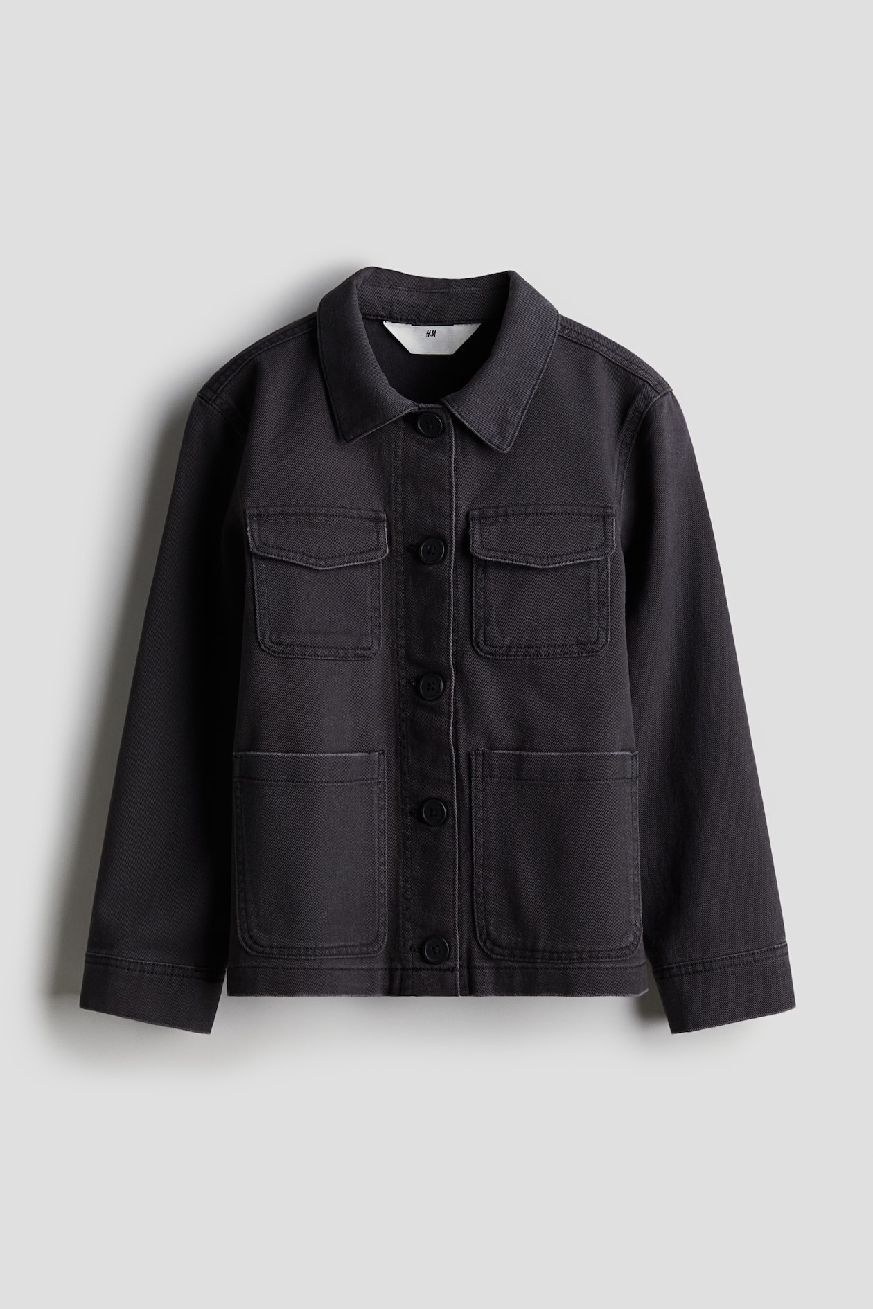 Shacket aus Twill - Denimschwarz - Kids | H&M DE