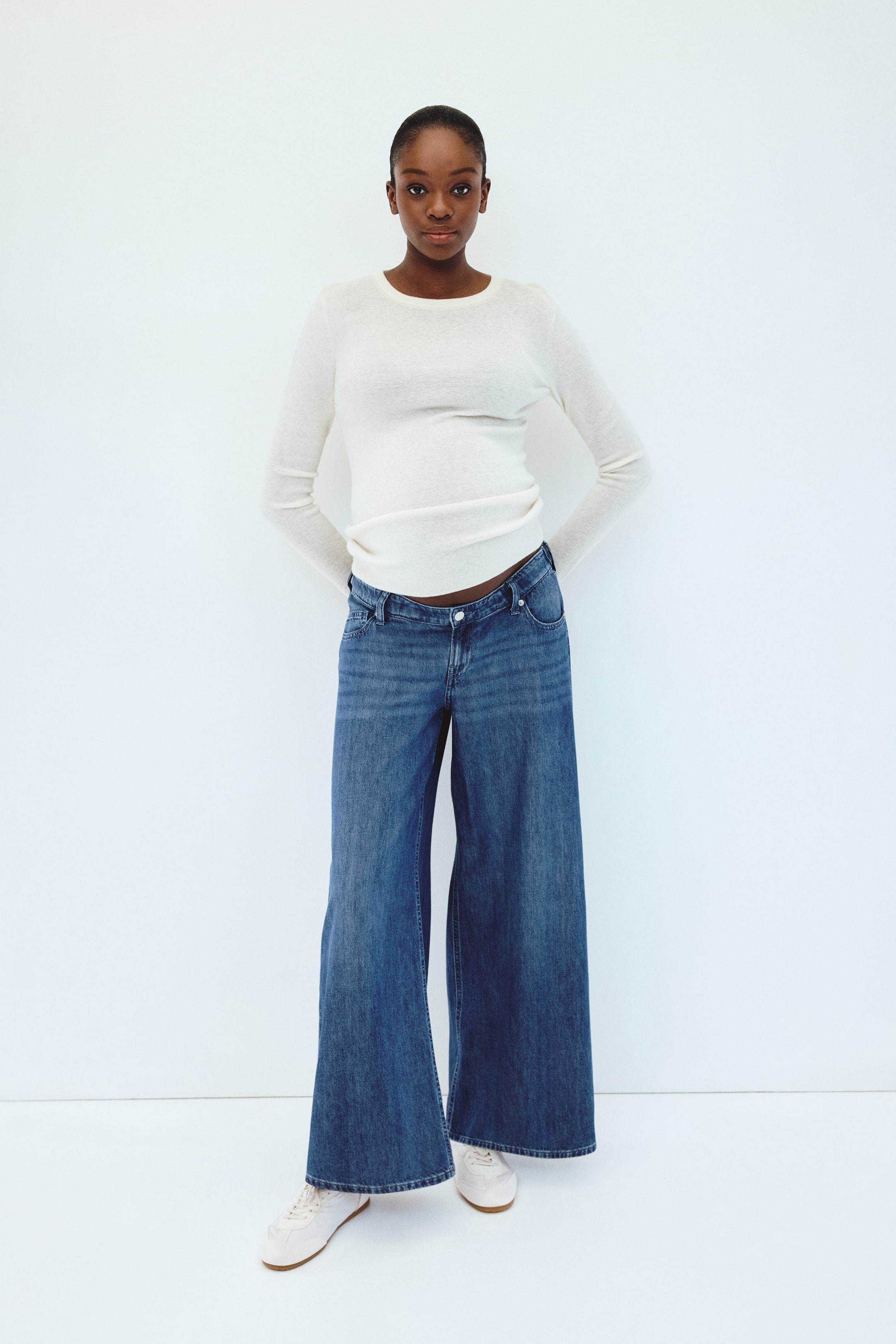 Jean large taille basse MAMA - Bleu denim - Ladies | H&M CA