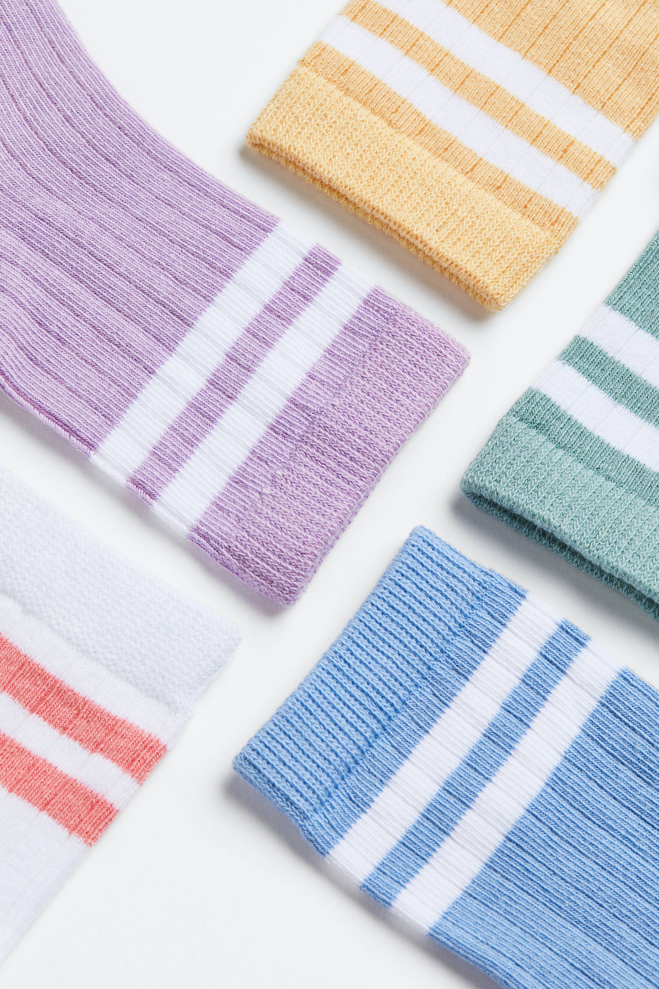 5-pack socks - Yellow/Light purple - Kids | H&M IE