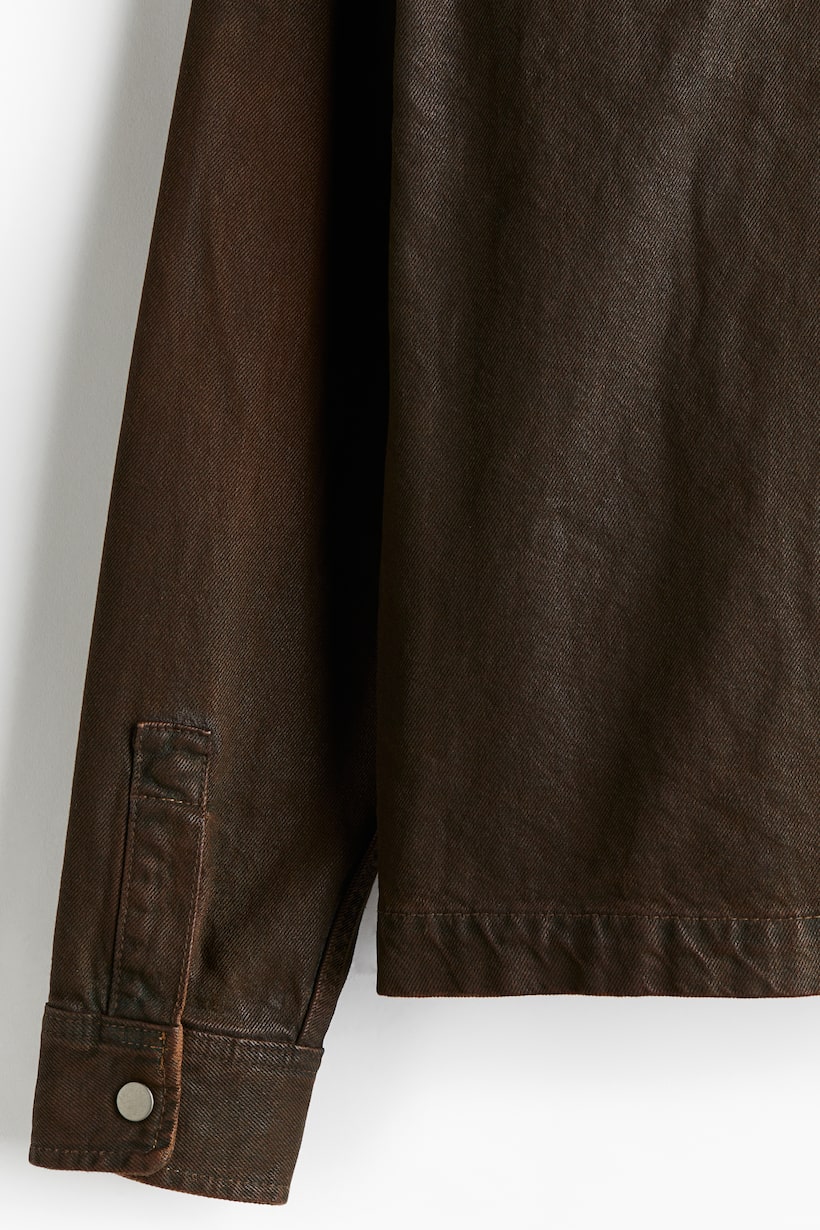 Sobrecamisa Regular Fit de denim - Café oscuro - Men | H&M MX
