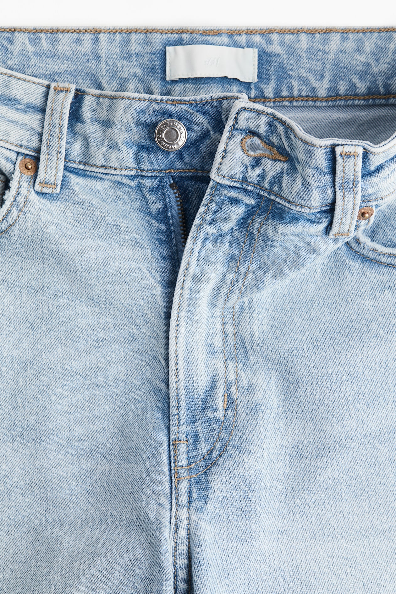 Women's Light denim blue High Rise Wide-cut Jeans | H&M US