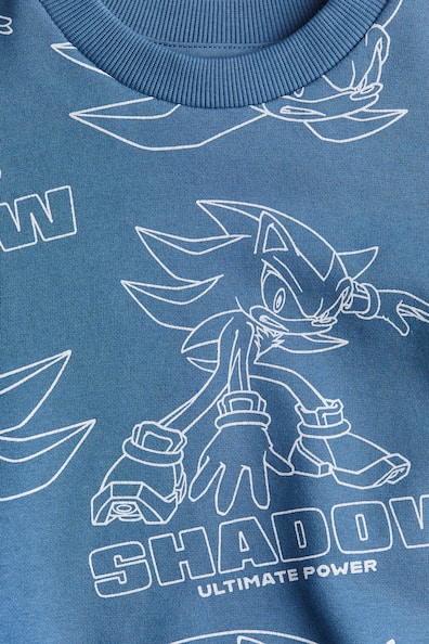 Print Sweater - Dusty blue/Sonic the Hedgehog - Kids | H&M AU