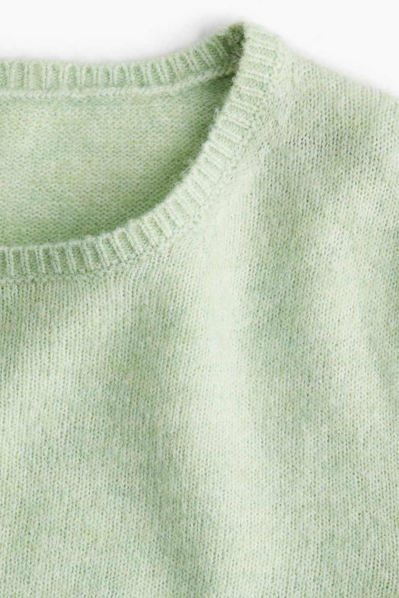 Fine-Knit T-Shirt - Light mint green - Ladies | H&M US