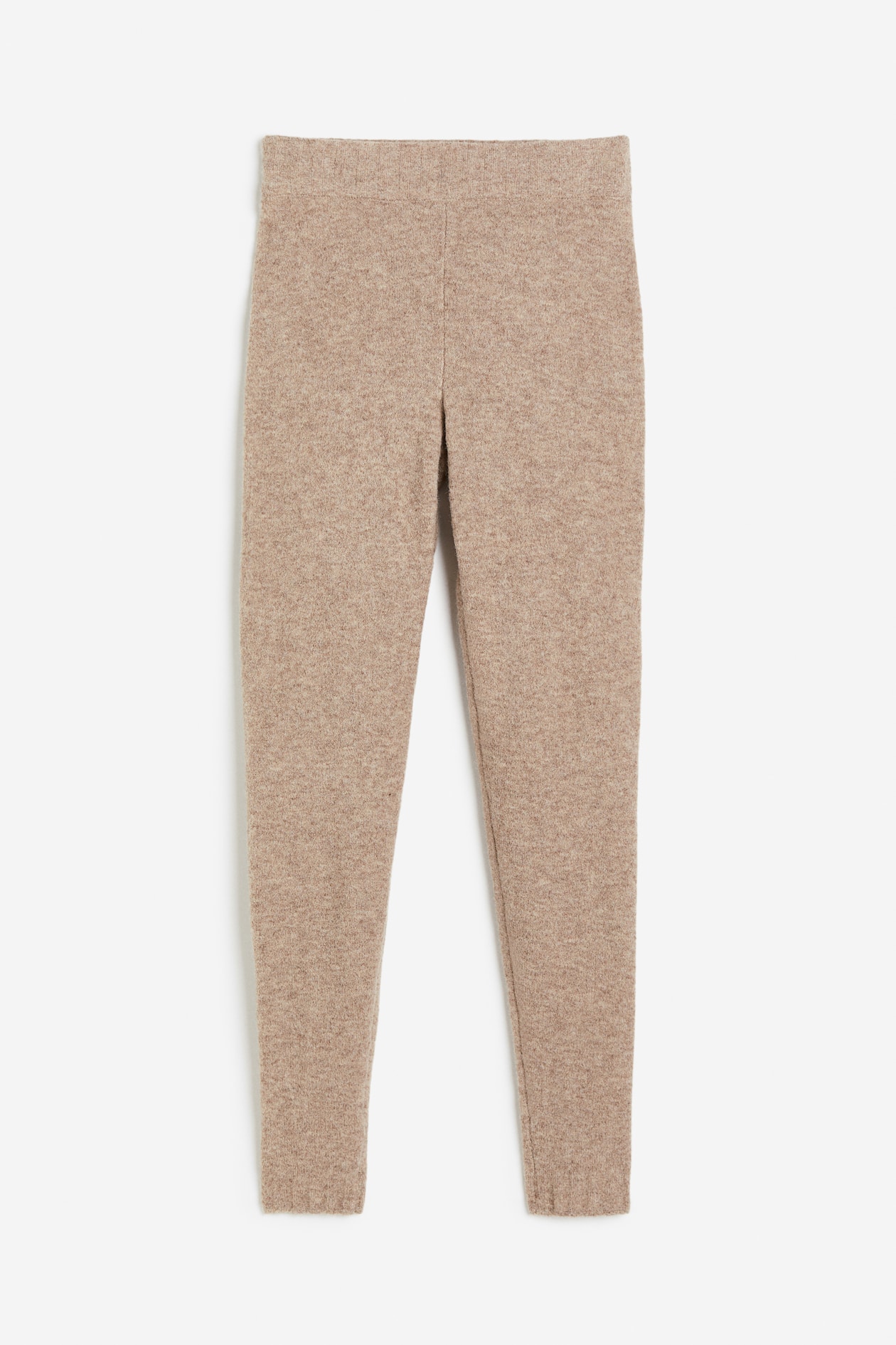 Women's Beige marl Fine-knit leggings | H&M SG