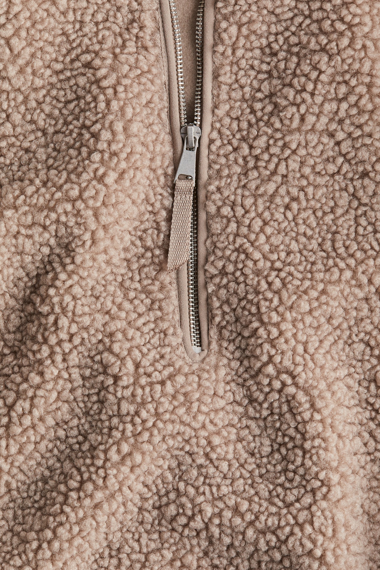 Half-zip Teddy Jacket - Dark beige - Ladies | H&M US