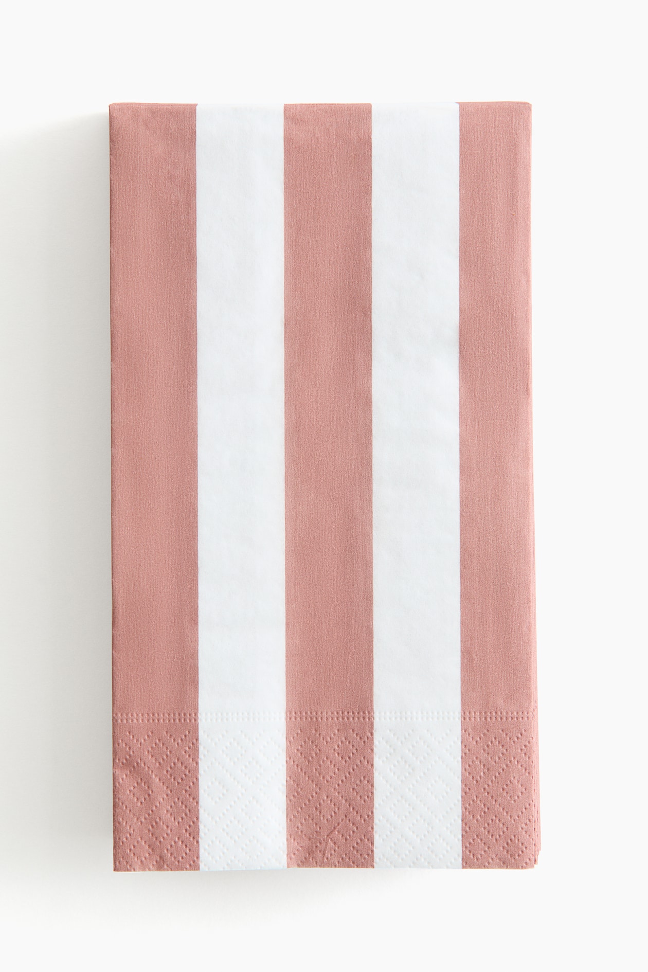 Dusty pink/striped 15-pack Paper Napkins at H&M Home | H&M US