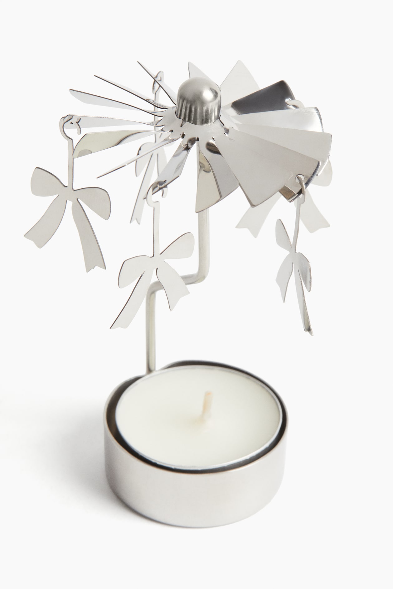 Tea Light Carousel - Silver-colored/bows - Home All | H&M US