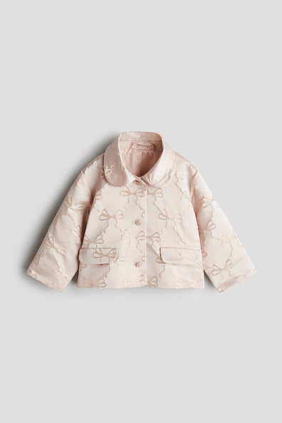 Light dusty pink/bows A-Line Brocade Jacket for kids | H&M US