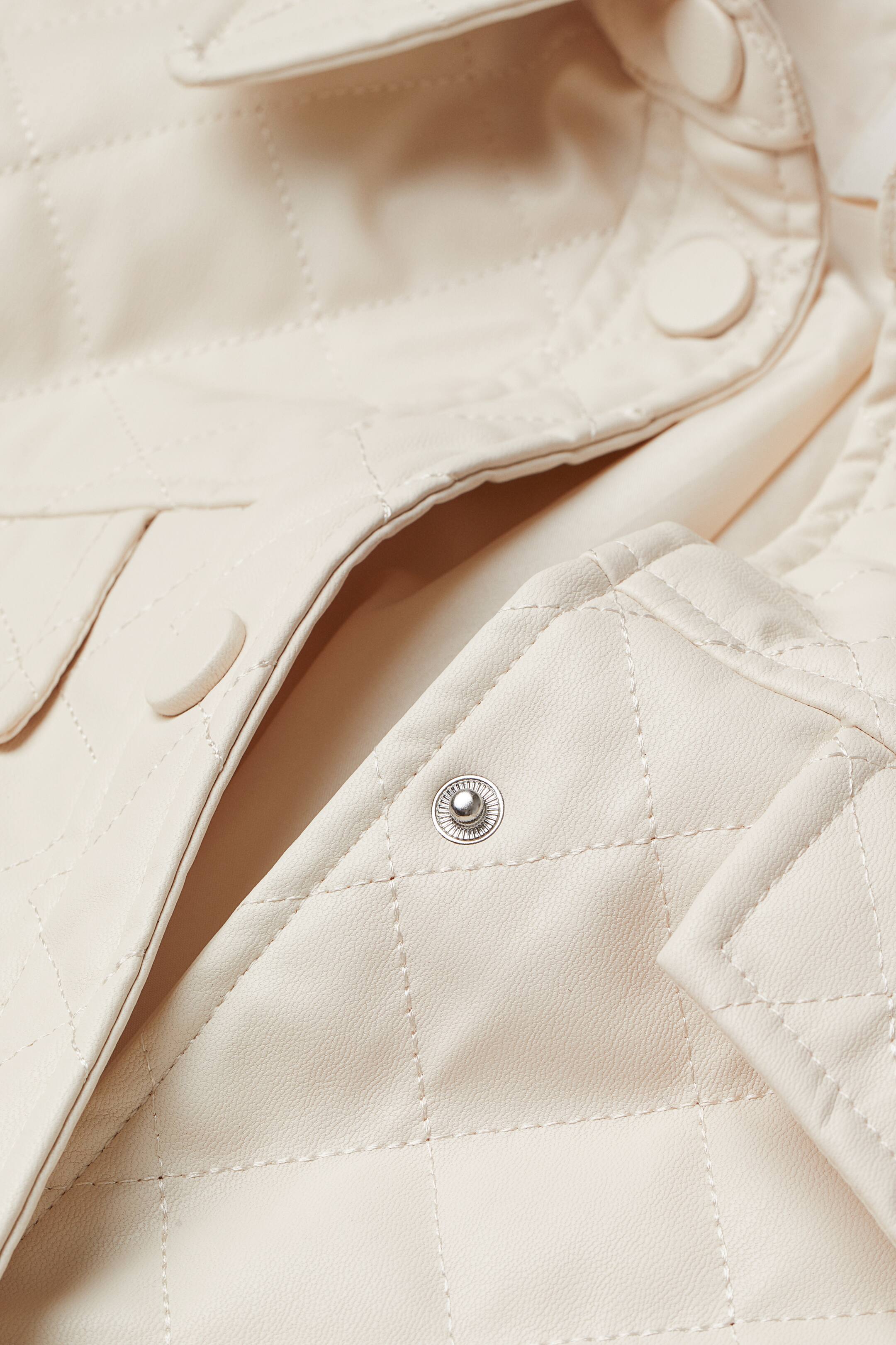 Quilted Shirt Jacket - Cream - Ladies | H&M CA