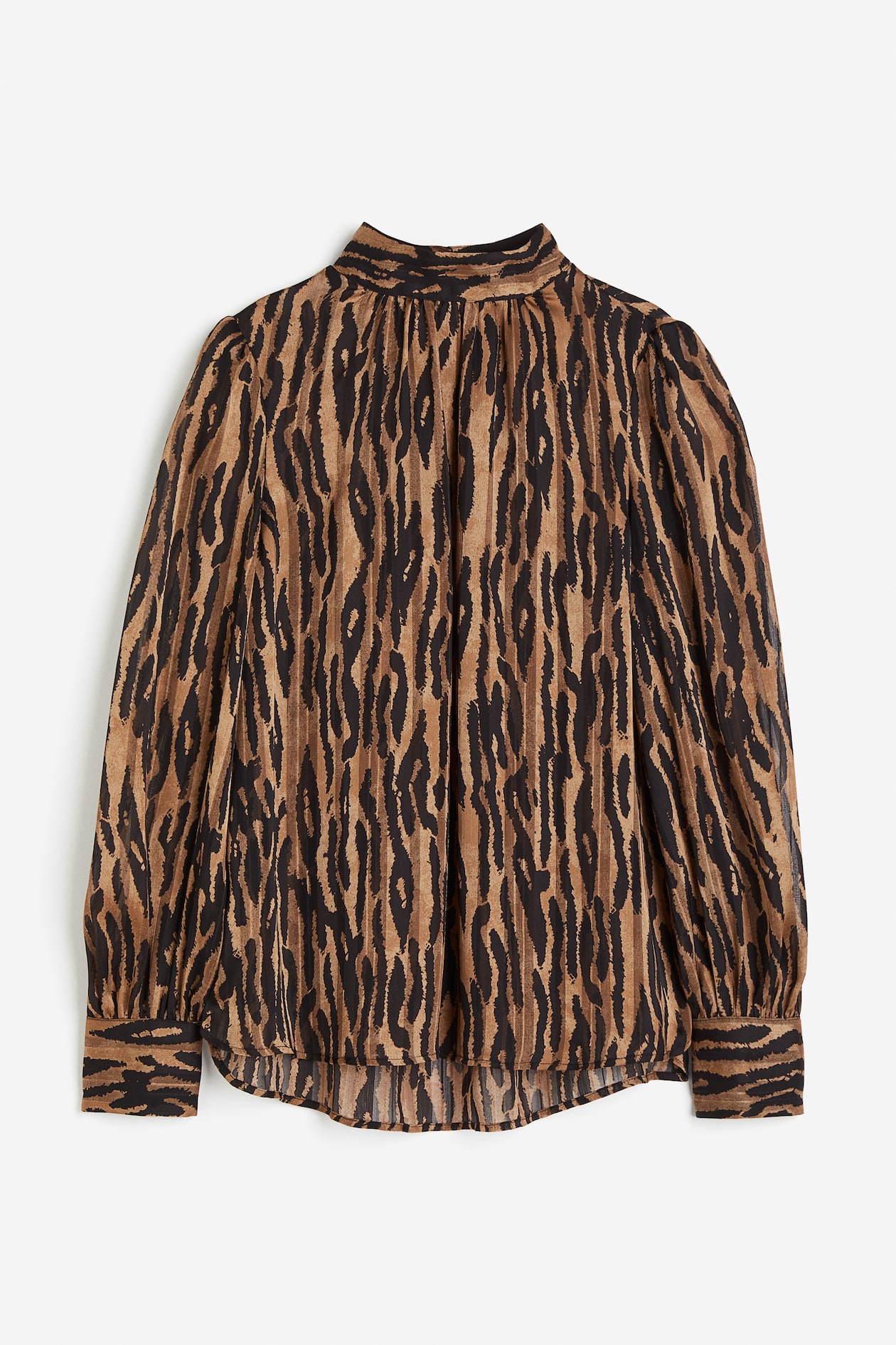 Women's Light brown/leopard print Patterned Blouse | H&M CA